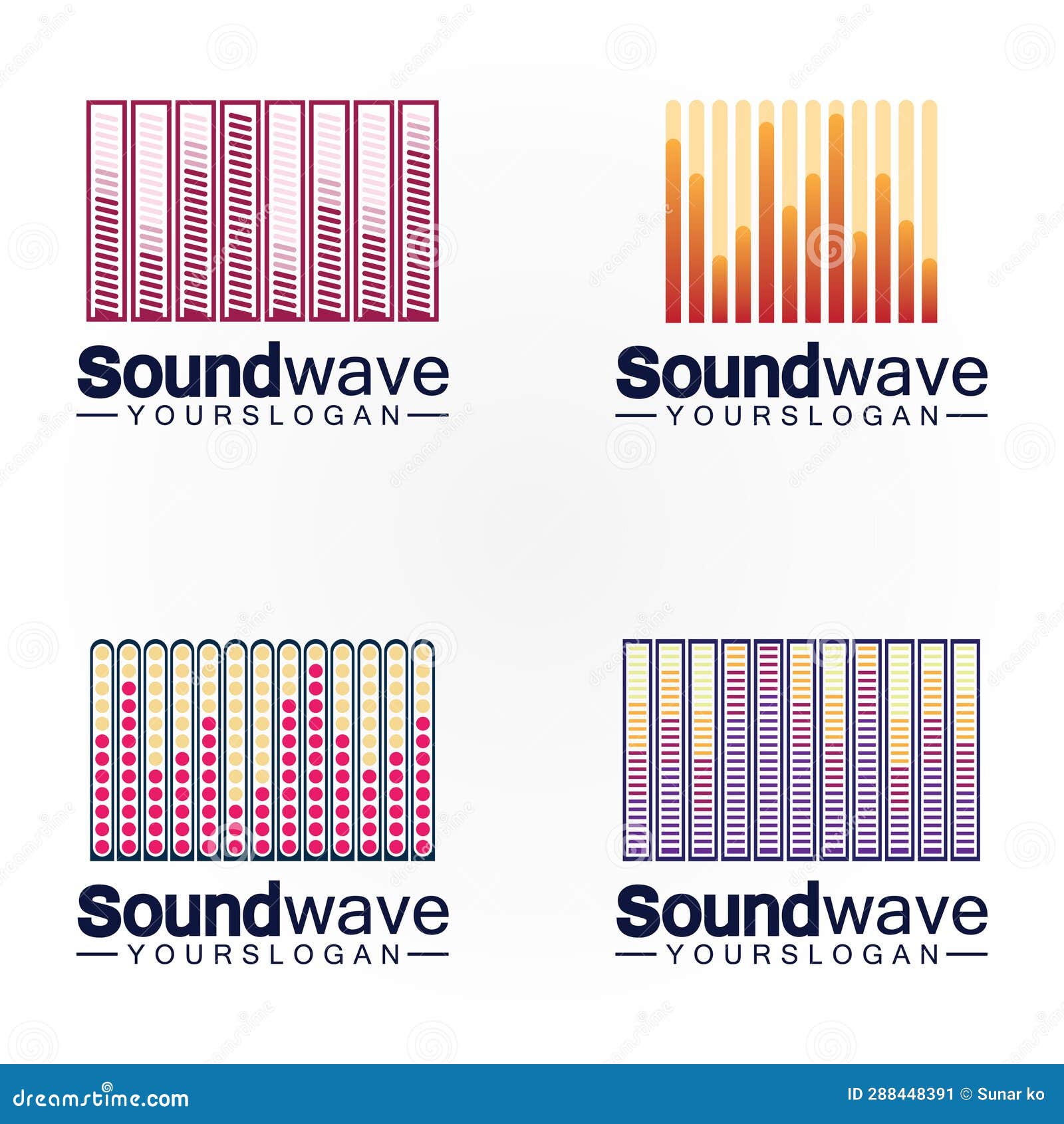 Sound Wave Logo and Symbol Vector Stock Illustration - Illustration of ...