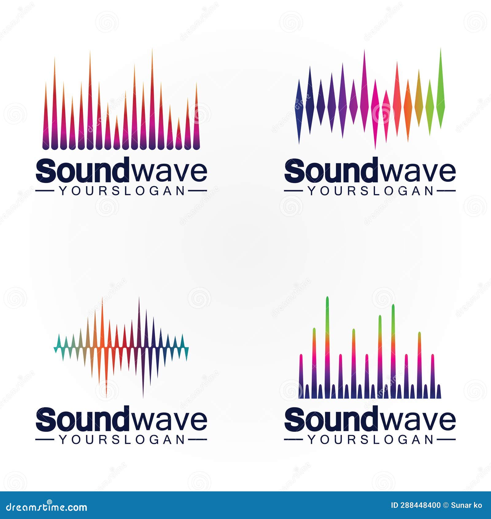 Sound Wave Logo and Symbol Vector Stock Vector - Illustration of ...