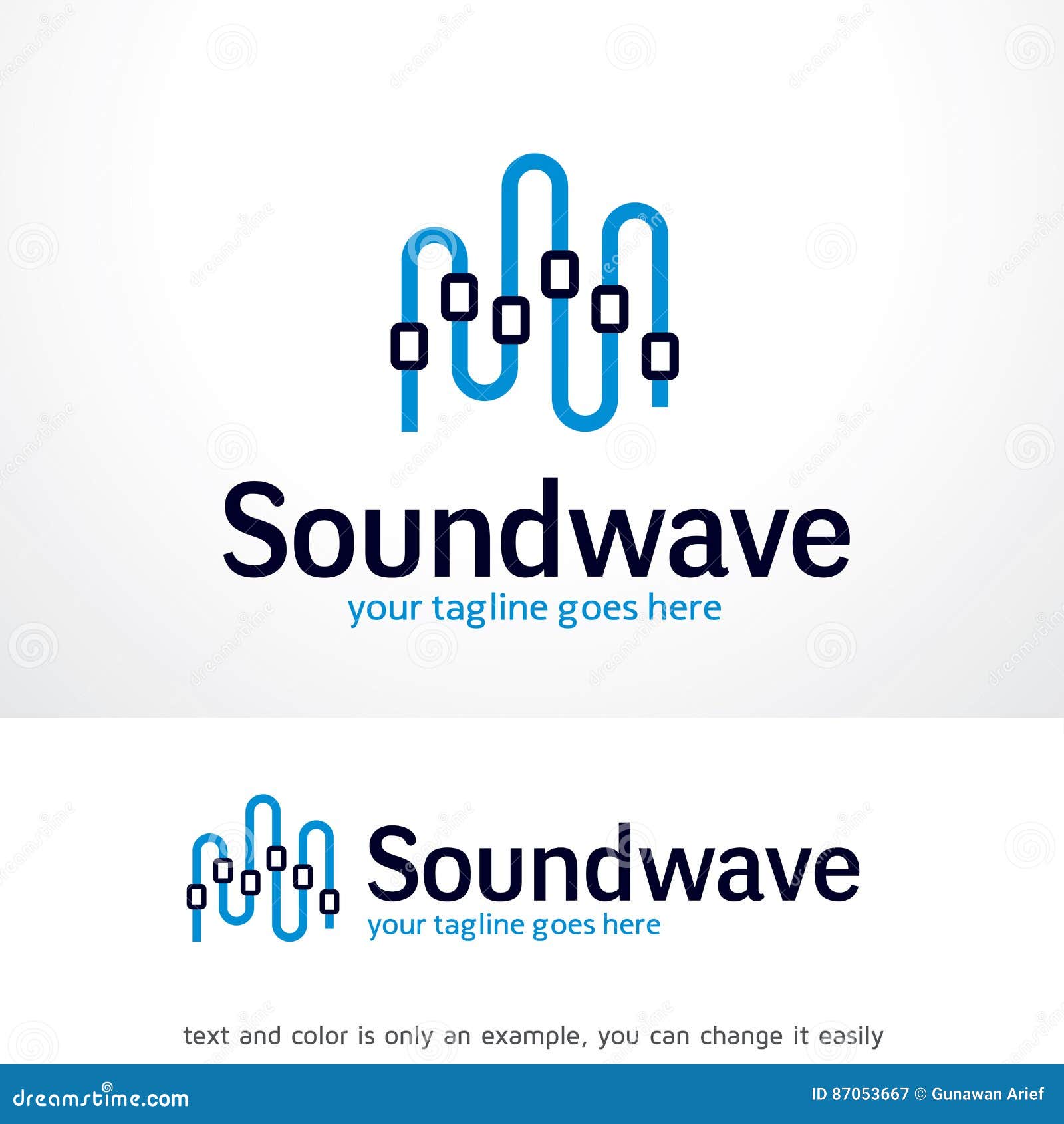 Sound Wave Logo Template Design Vector Stock Vector - Illustration of ...