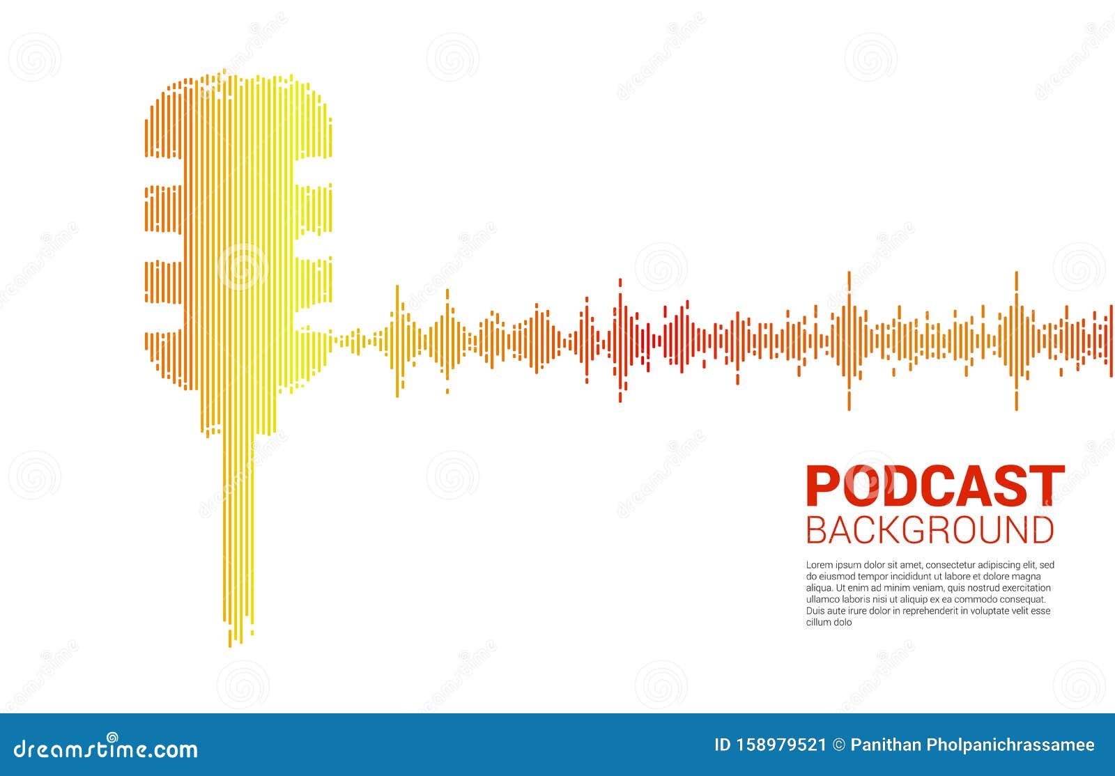 Sound Wave Microphone Icon Equalizer Background. Editorial Photo ...