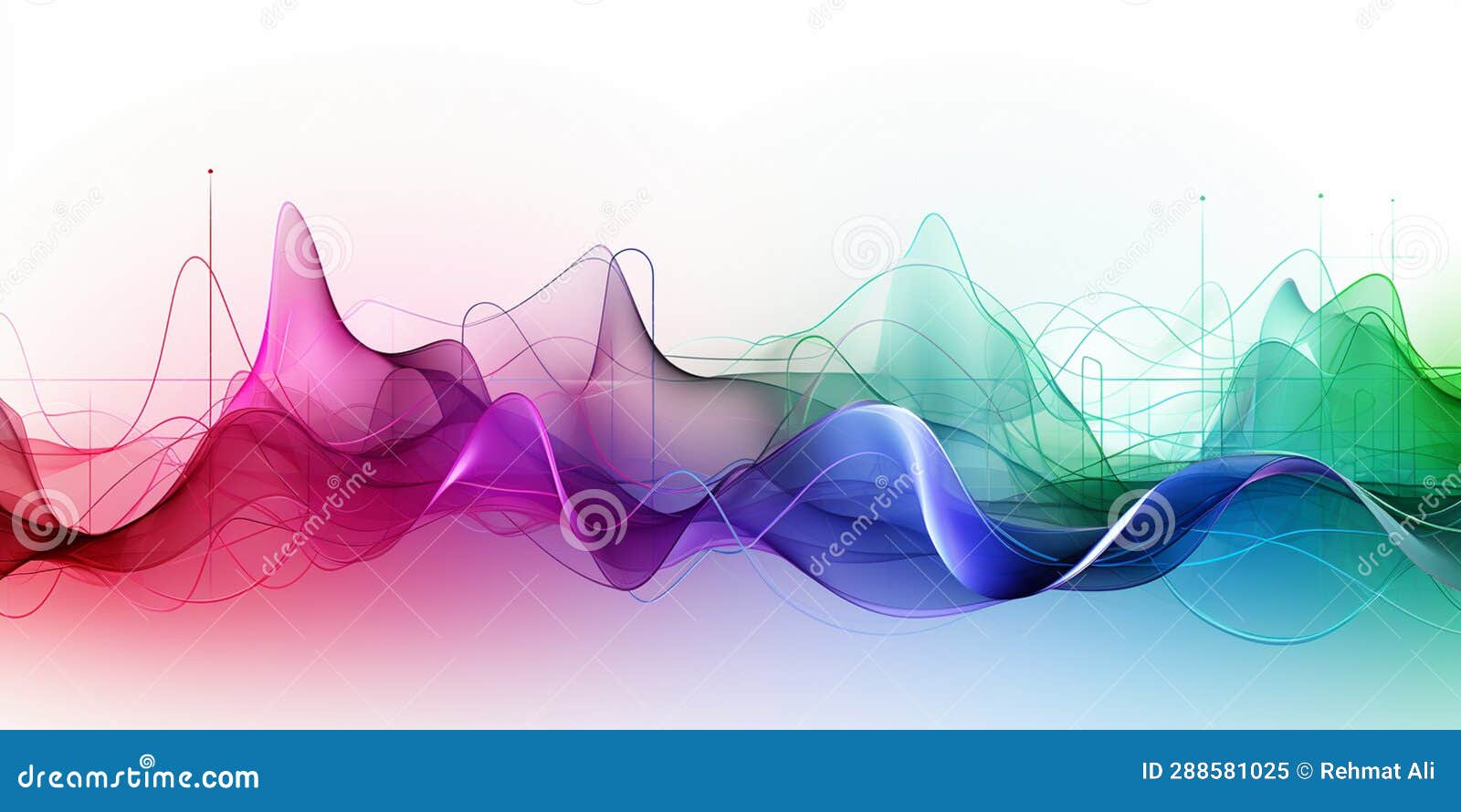 Sound Wave, Modern Purple-blue-green Gradient Stock Illustration ...