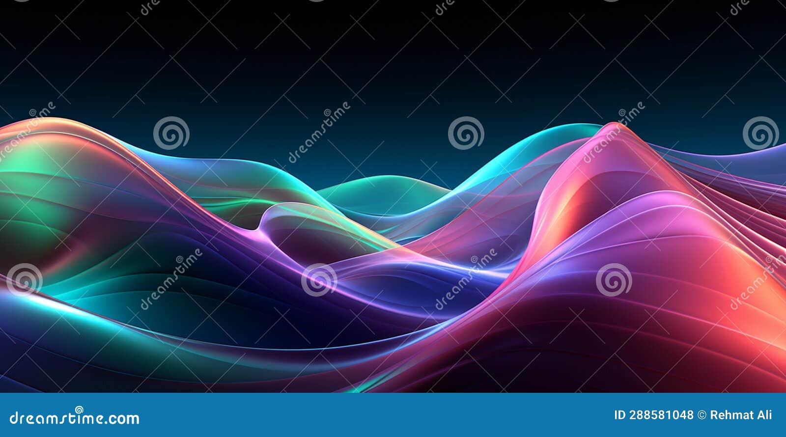 Sound Wave, Modern Purple-blue-green Gradient Stock Illustration ...