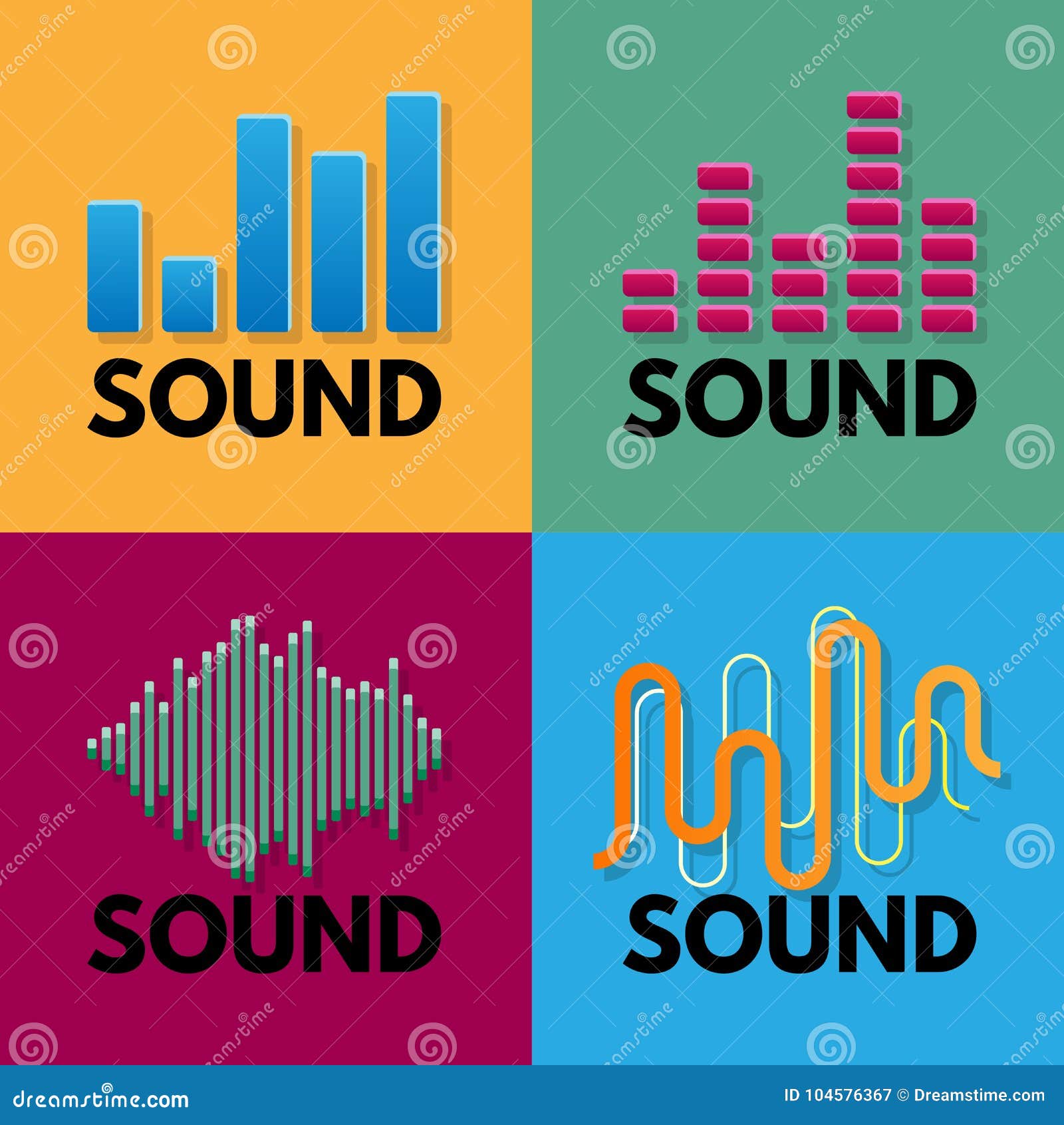 Sound Wave Music Audio Spectrum Song Vector Stock Vector - Illustration ...
