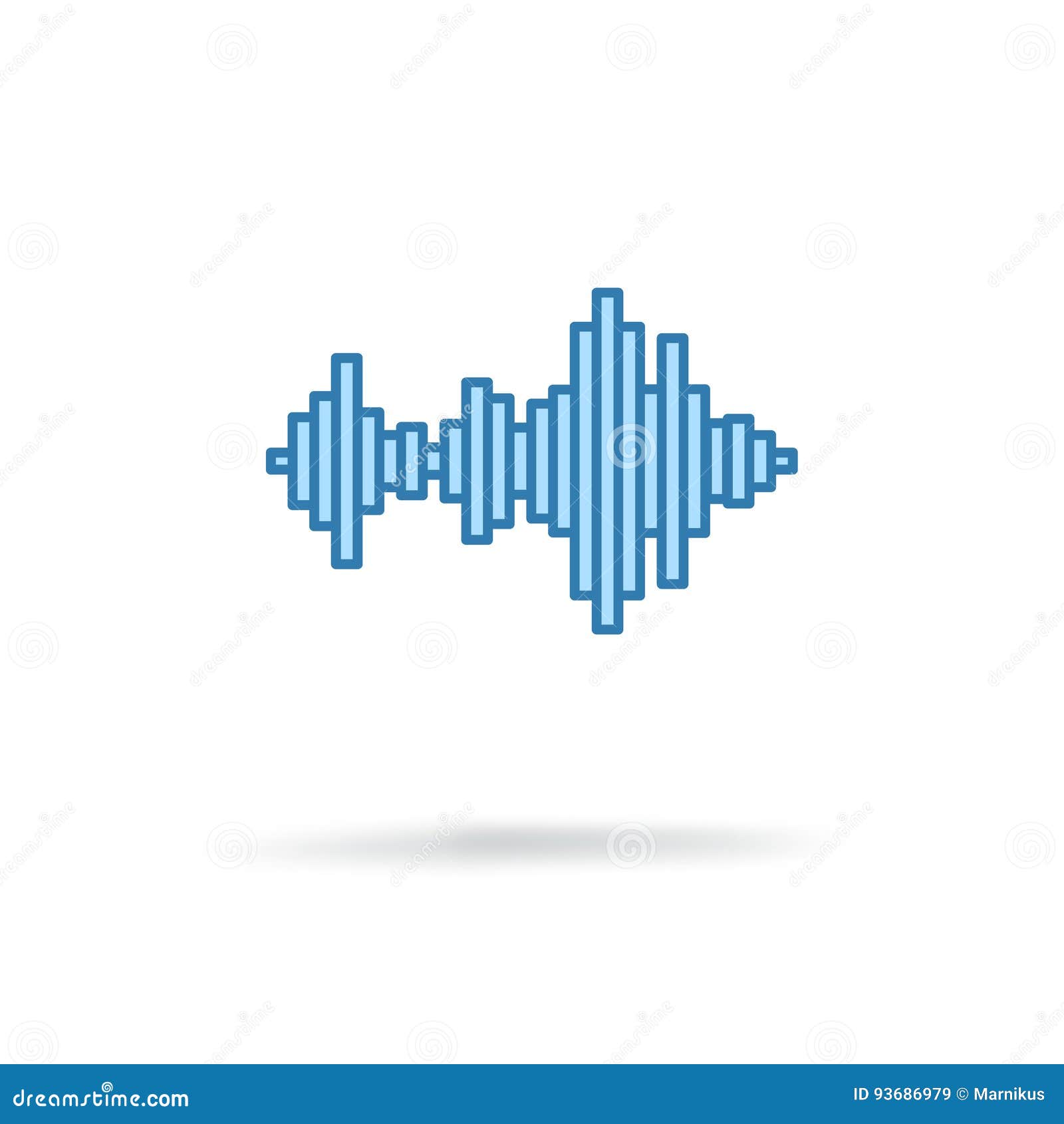 Sound wave music icon stock vector. Illustration of musical - 93686979