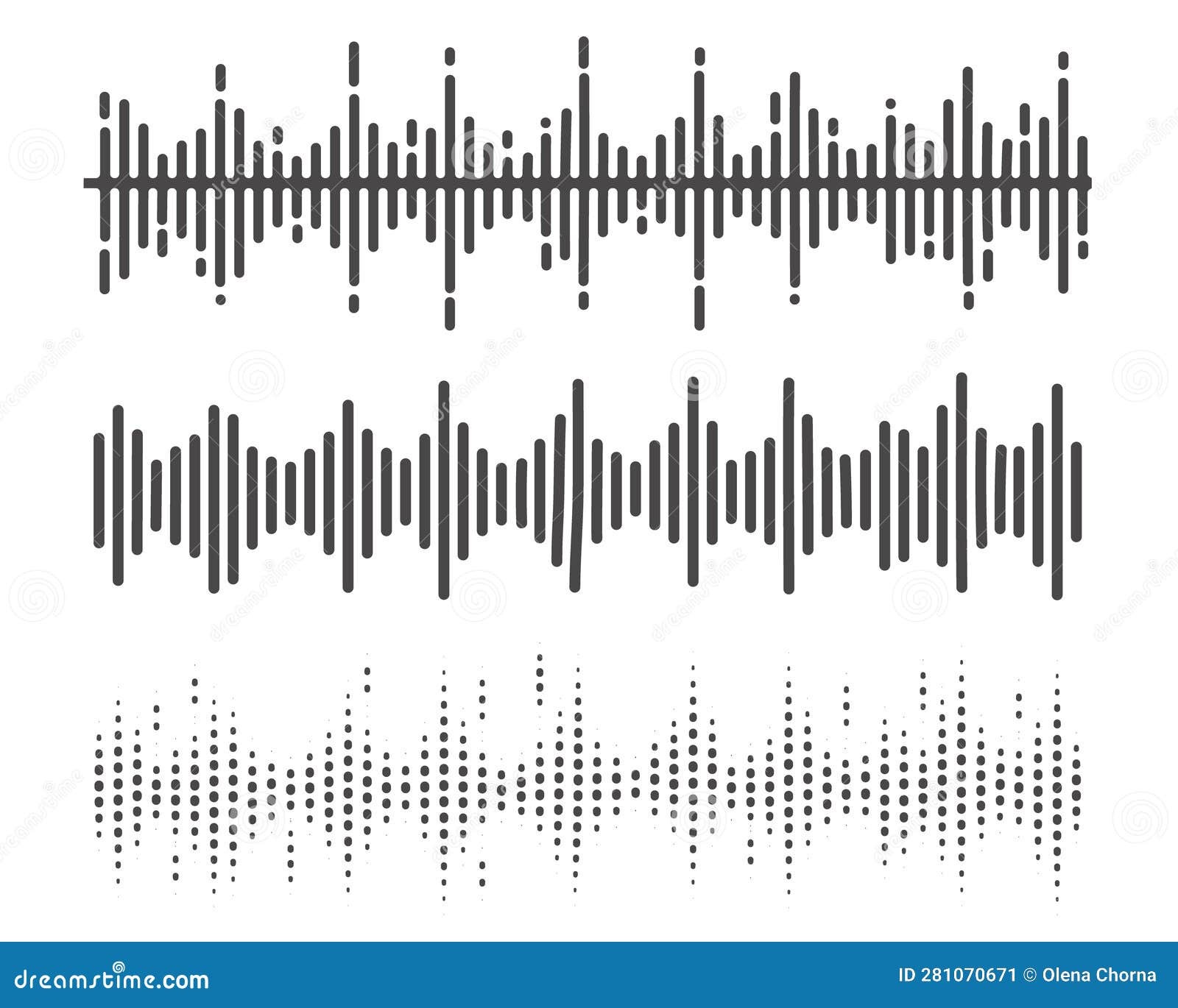Sound Wave of Music Voice and Radio. Frequency Waveform Line. Abstract ...