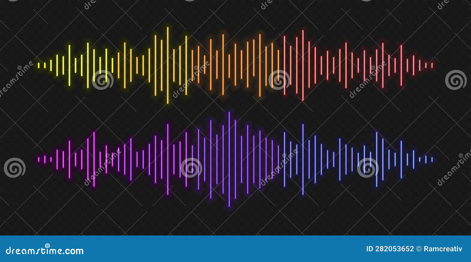 Sound Wave Neon Rhythm with Imitation of Voice, Sound. Voice ...