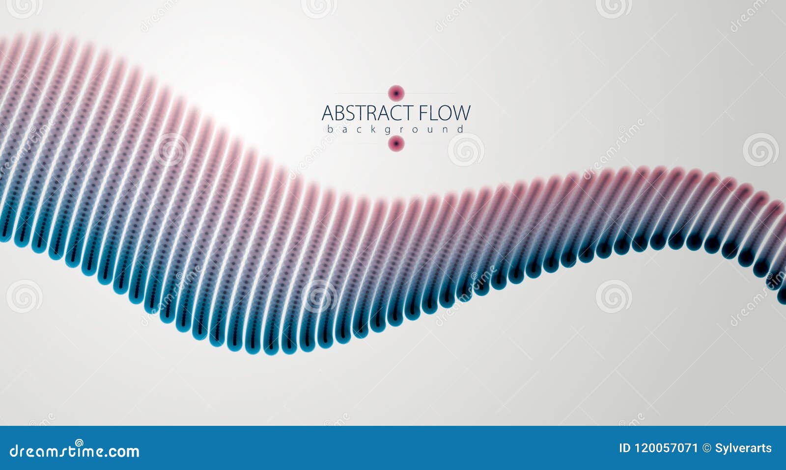 Sound Wave, Particles Flow, Effect in Motion. Blurred Bubbles Vector ...