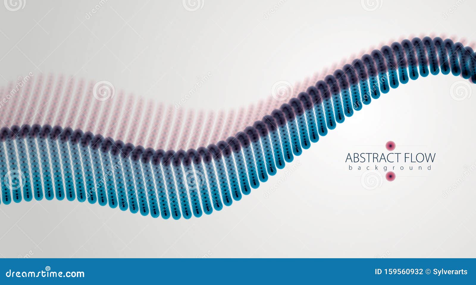 Sound Wave, Particles Flow, Effect in Motion. Blurred Bubbles Vector ...