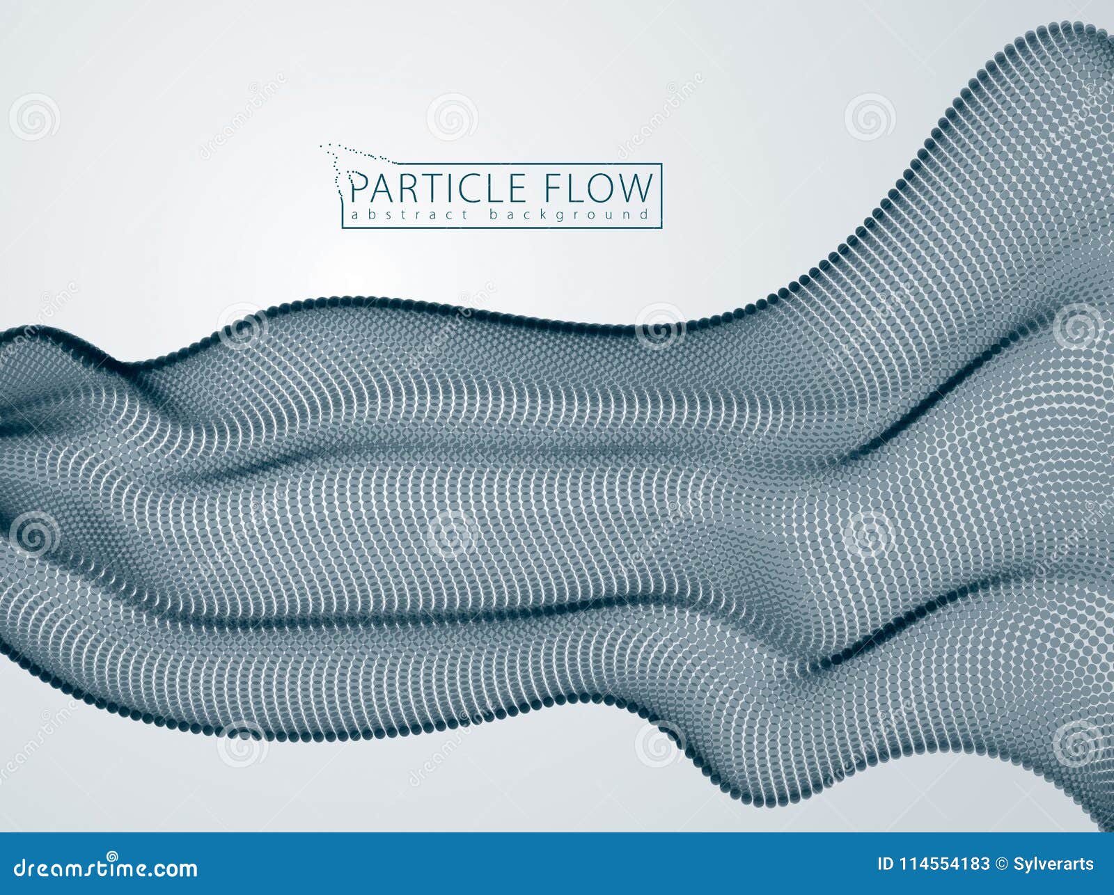 Sound Wave, Particles Flow, Effect in Motion. Blurred Dots Vector ...