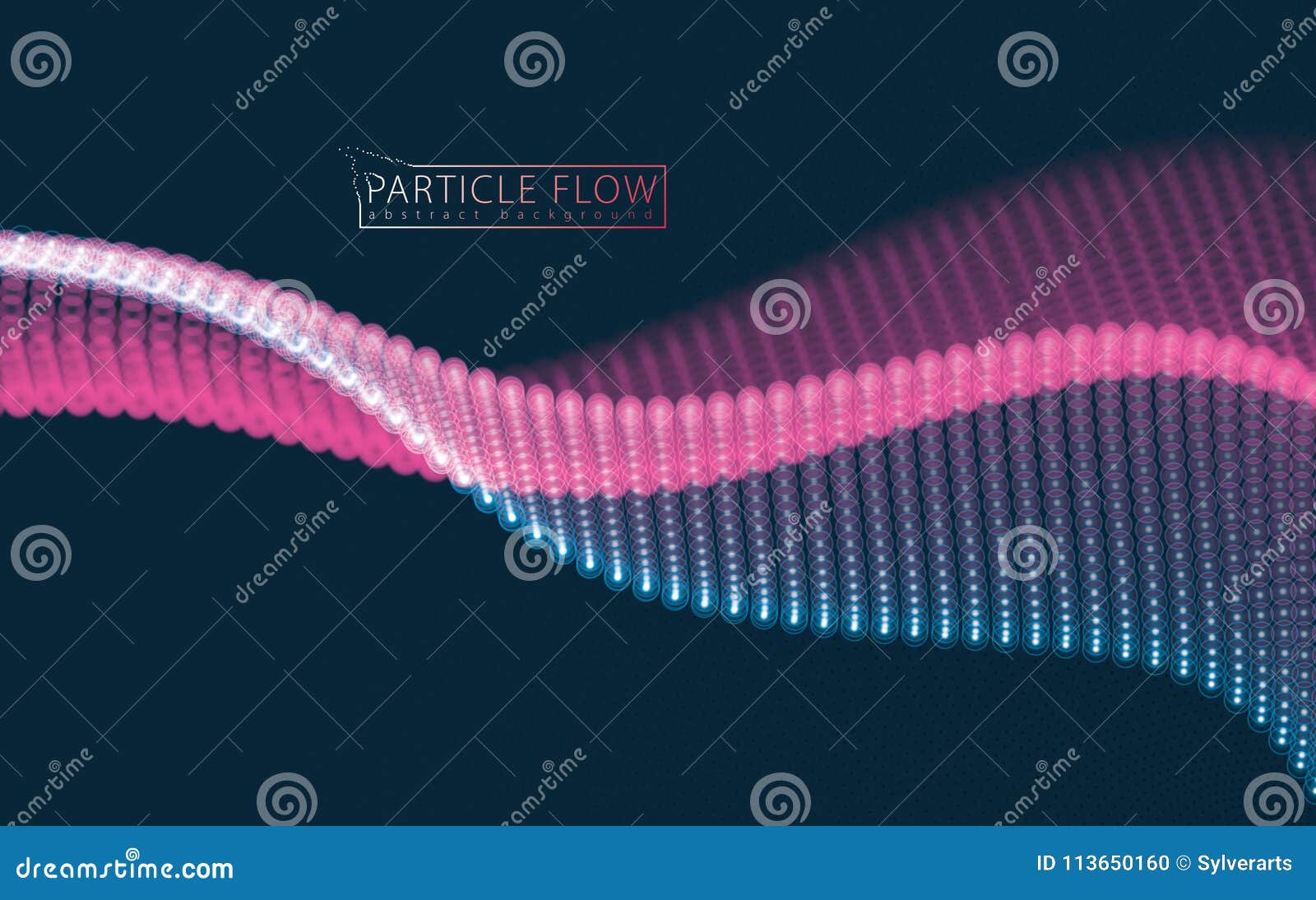 Sound Wave, Particles Flow, Effect in Motion. Blurred Lights Vector ...