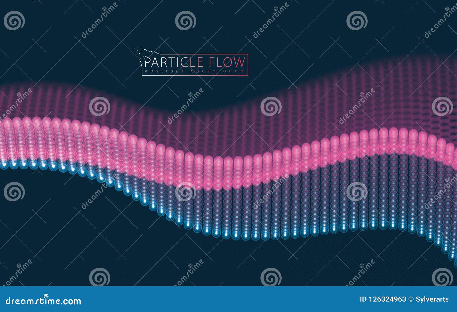 Sound Wave, Particles Flow, Effect in Motion. Blurred Lights Vector ...