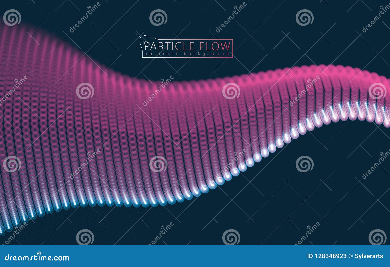 Sound Wave, Particles Flow, Effect in Motion. Blurred Lights Vector ...