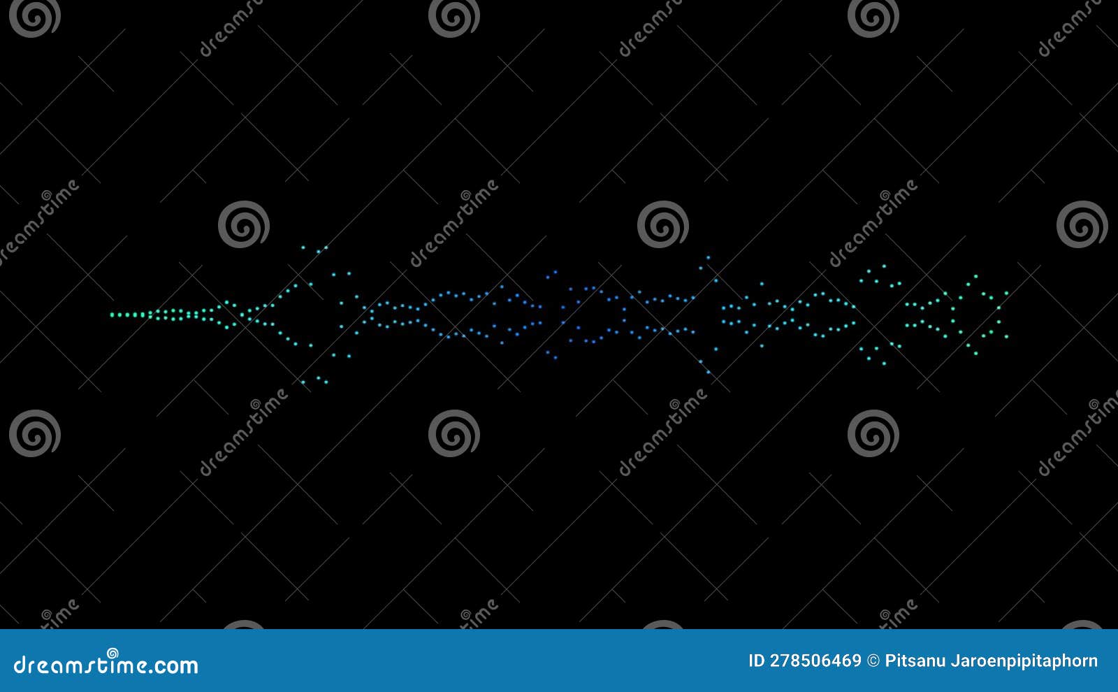 Sound Wave Pattern of Abstract Multicolored Light Particles on Black ...