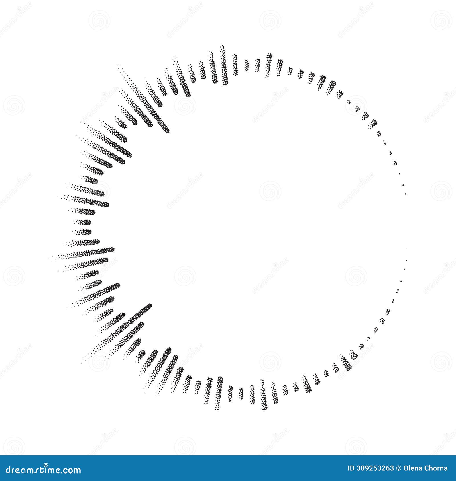 Sound Wave Pattern. Dotted Music Frequency. Halftone Grunge Border ...