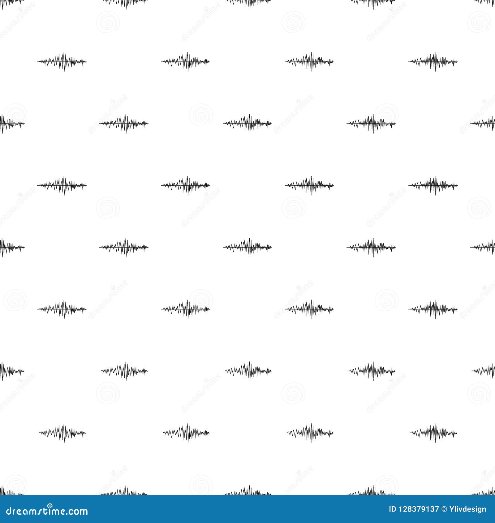Sound Wave Pattern, Simple Style Stock Illustration - Illustration of ...