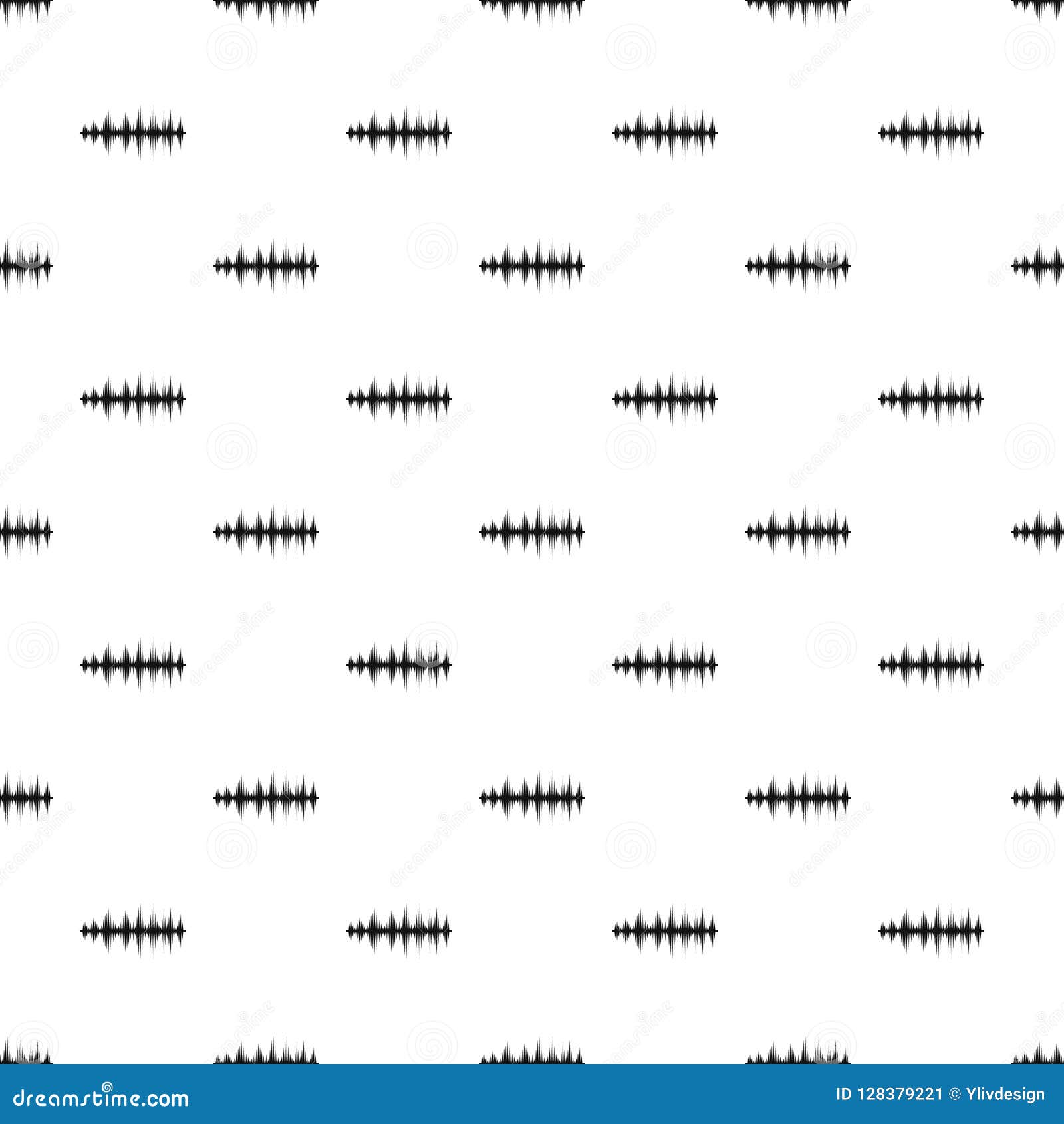 Sound Wave Pattern, Simple Style Stock Illustration - Illustration of ...