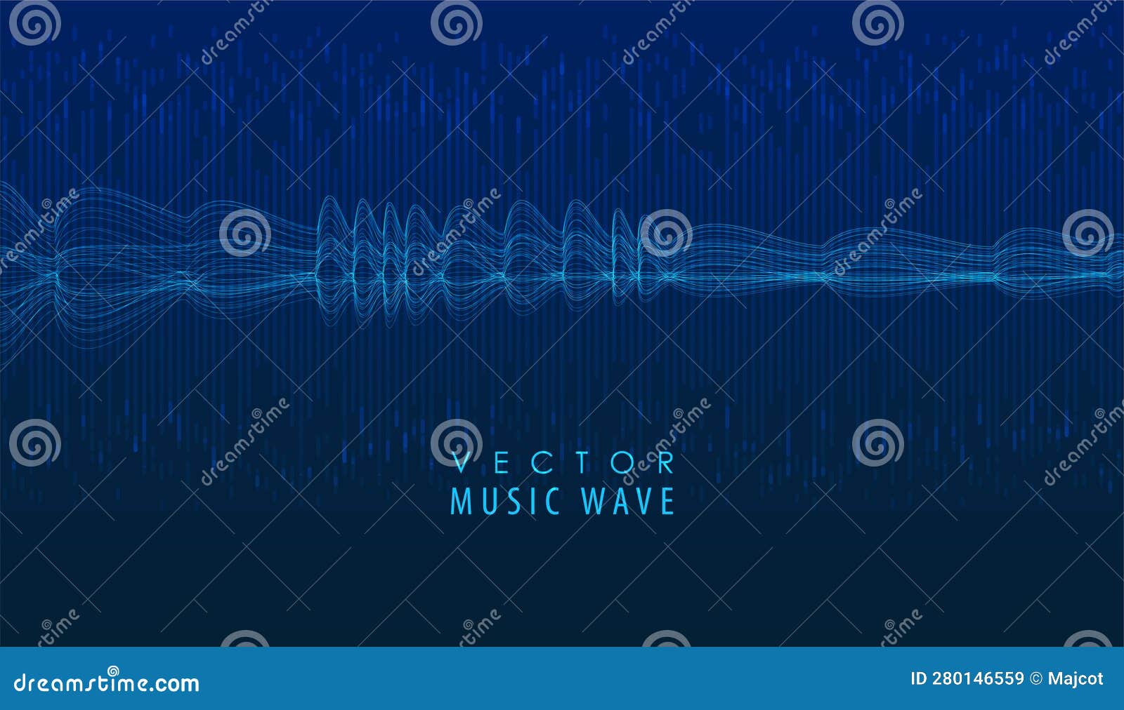 Sound wave poster stock vector. Illustration of digital - 280146559