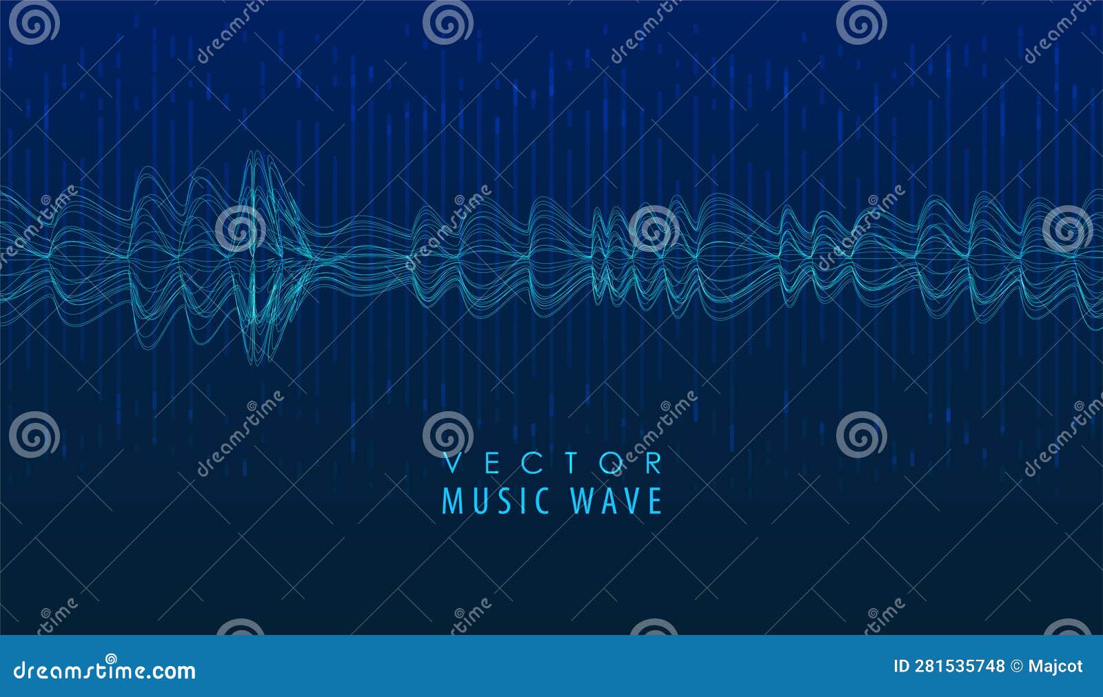 Sound wave poster stock vector. Illustration of light - 281535748