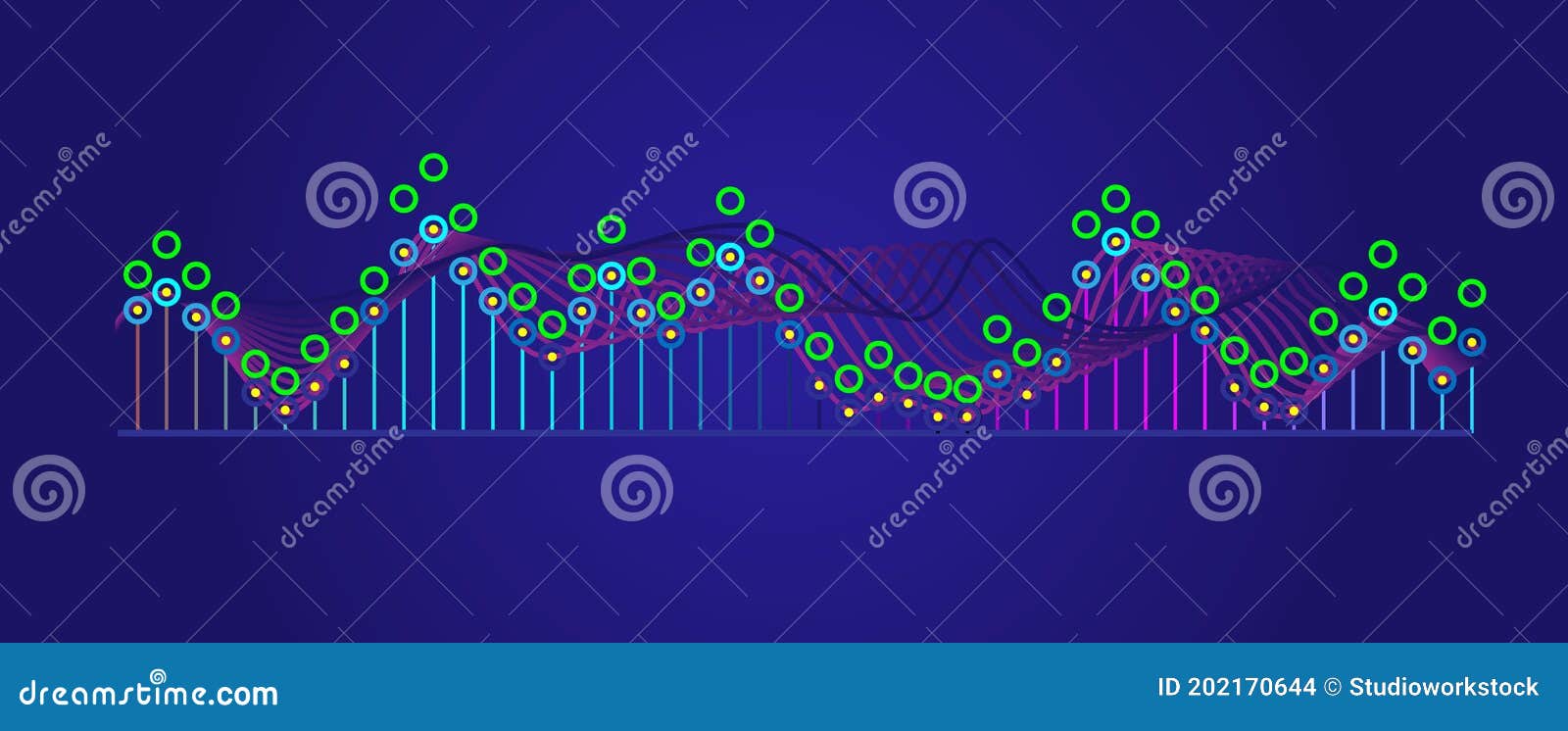 Sound Wave for Recognition and Detection System on Dark Stock Vector ...