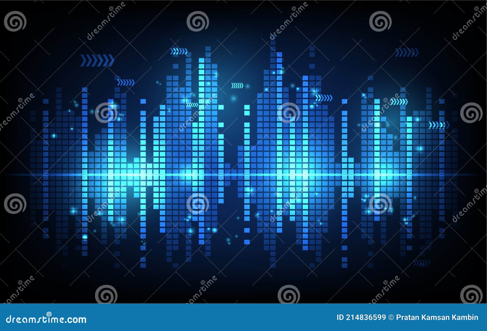 Sound Wave Rhythm Background, Technology Concept, Futuristic Digital ...