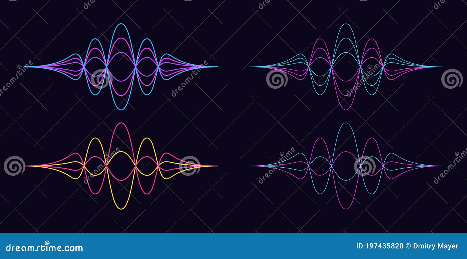 Soundwave Shape For Virtual Voice Assistant. Abstract Acoustic Wave And ...