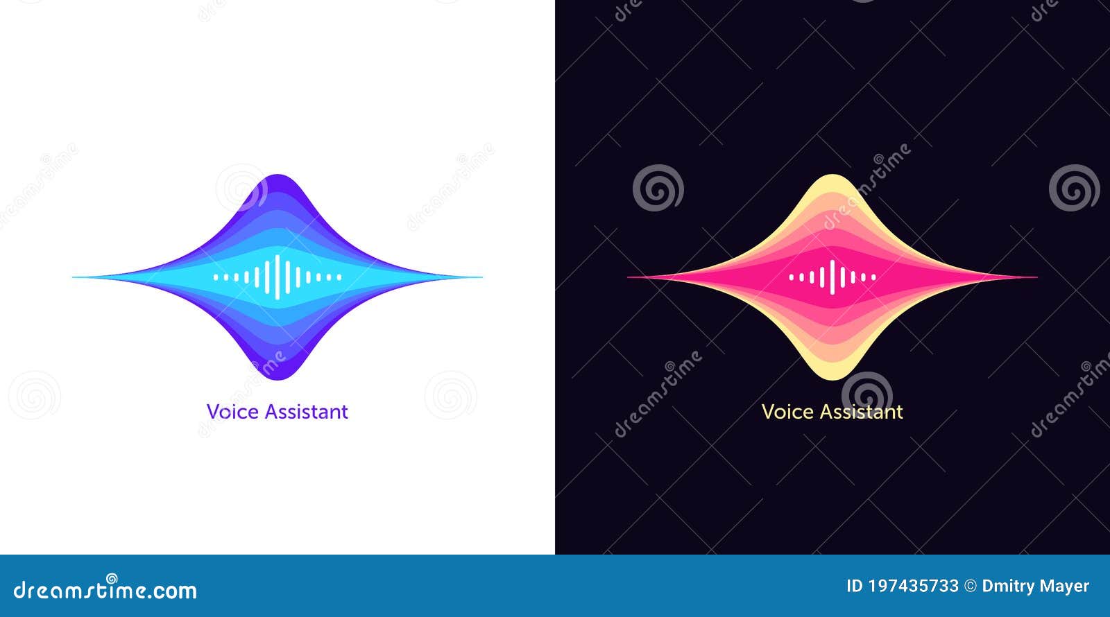 Sound Wave Shape for Voice Assistant. Abstract Acoustic Wave and ...