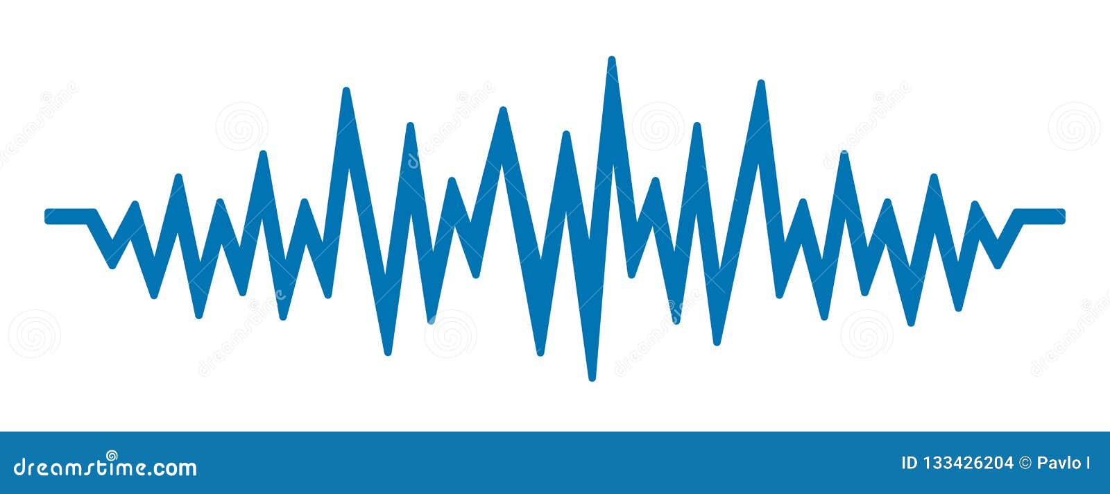Sound Wave Forms Vector Illustration. Soundtrack Audio Music Amplitude ...