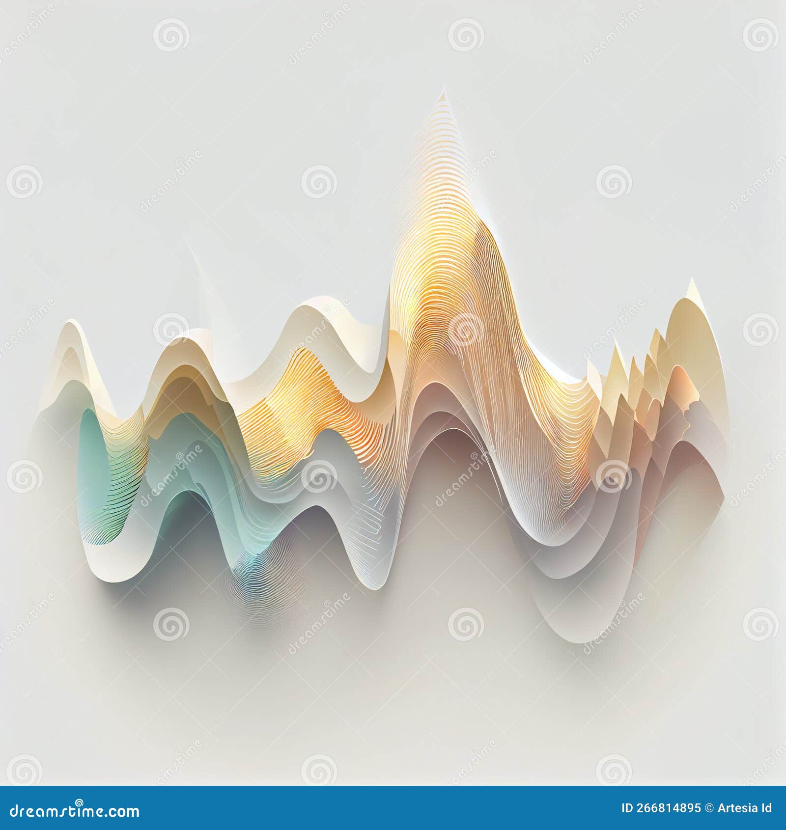 Sound wave soft Color stock illustration. Illustration of line - 266814895