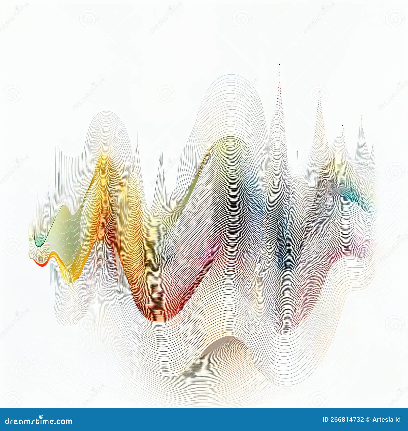 Sound wave soft Color stock photo. Image of flowing - 266814732