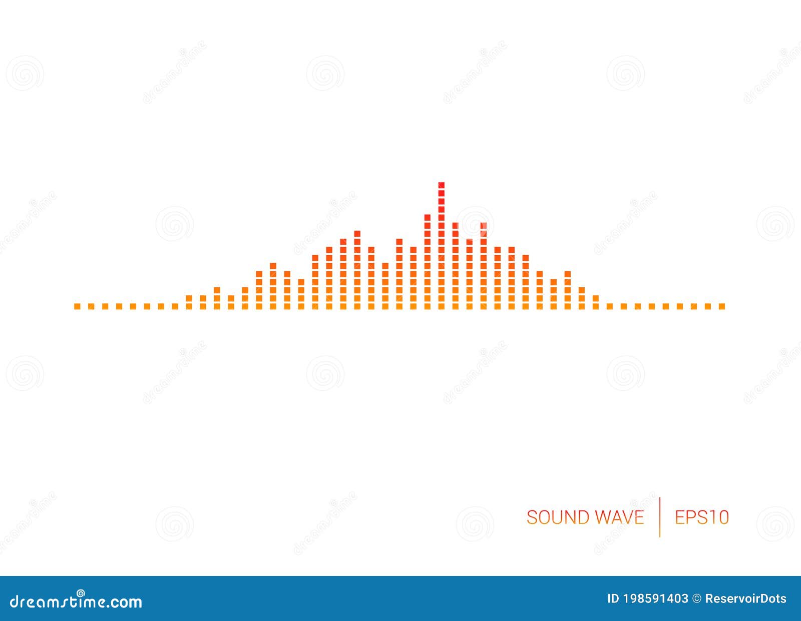 Sound Wave Square Audio stock vector. Illustration of waves - 198591403