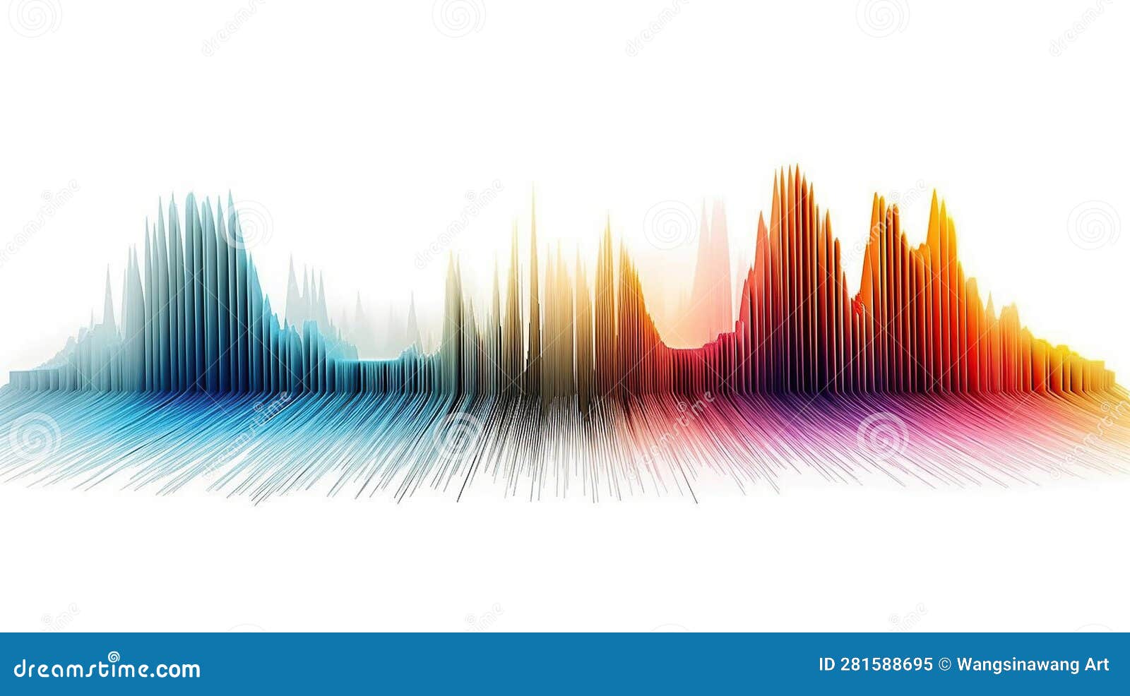 Sound Wave Stripe Line Colorful Generative AI Stock Illustration ...
