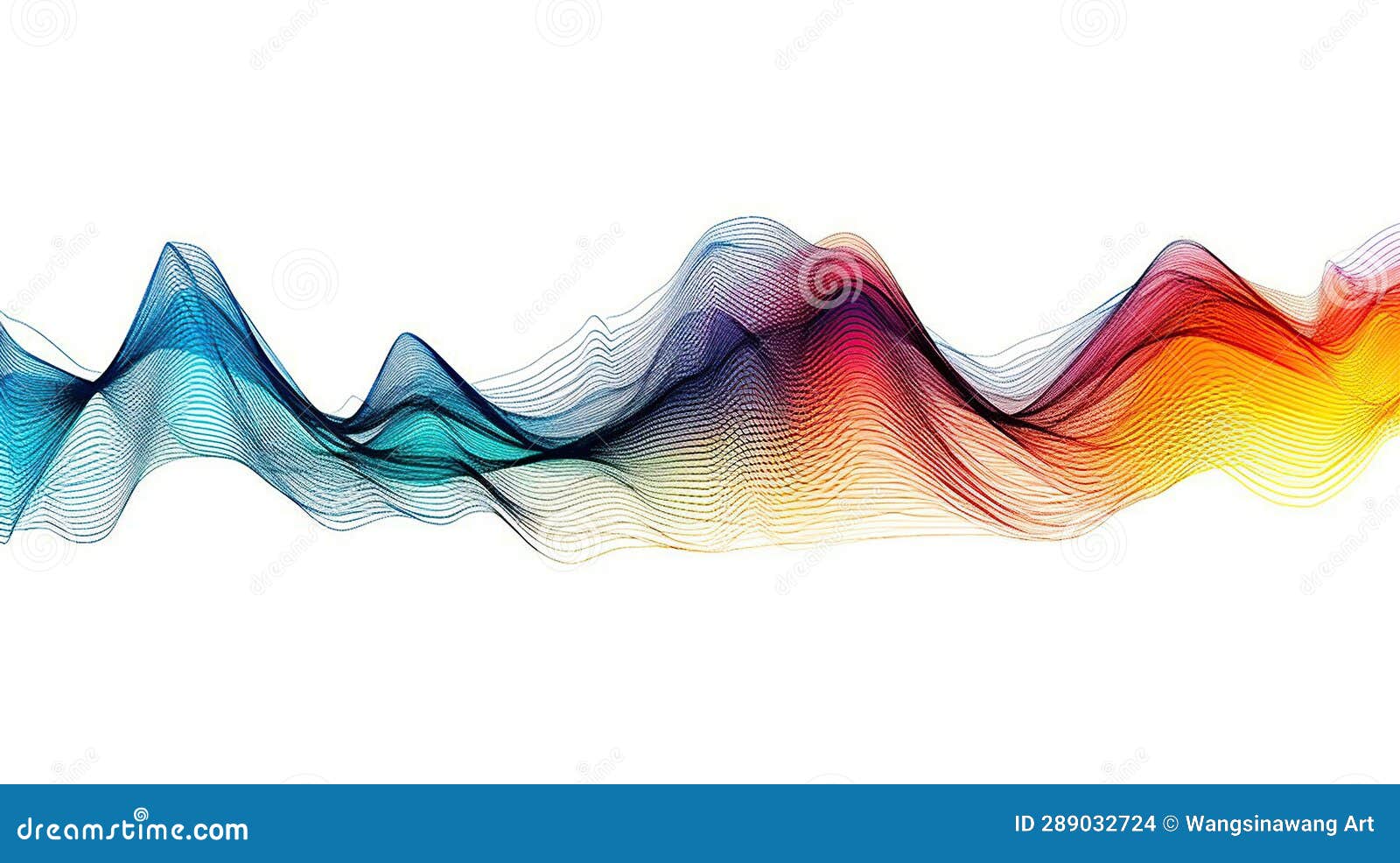 Sound Wave Stripe Line Colorful Generative AI Stock Illustration ...