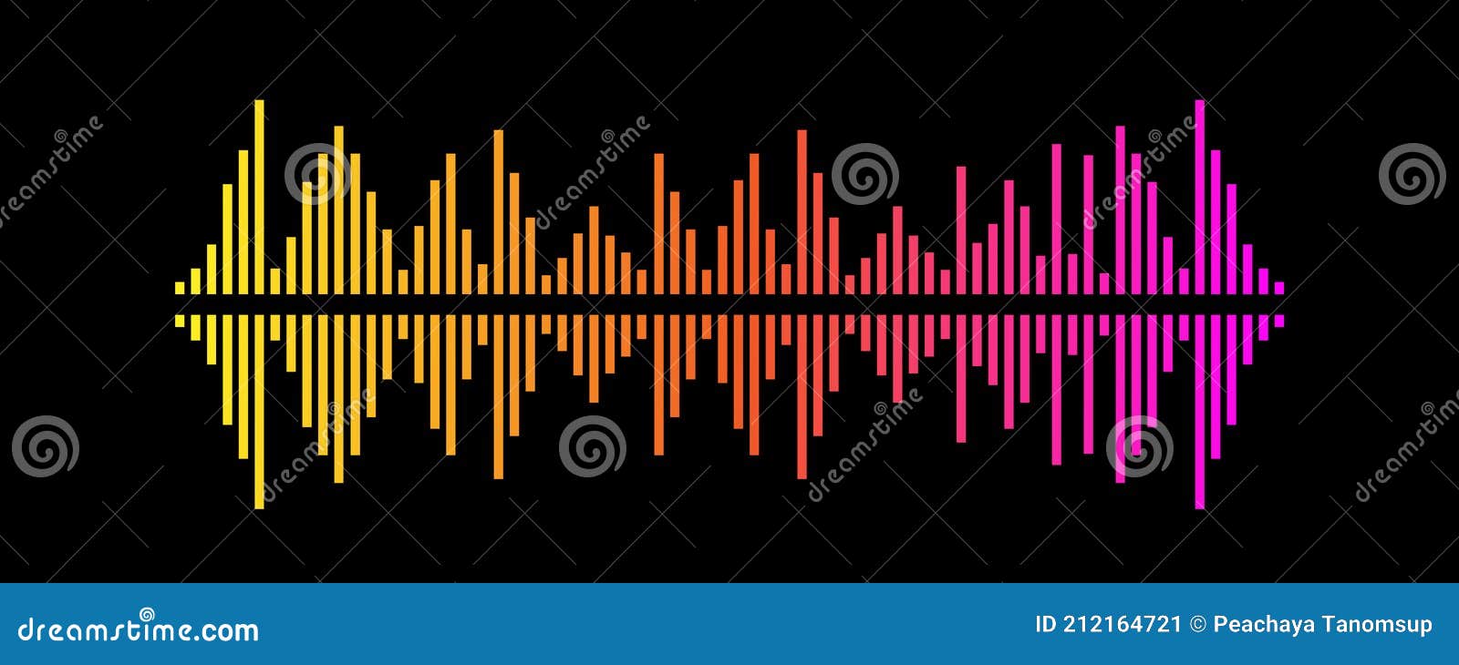 Gradient Vector Illustration Design of Sound Wave Symbol Stock Vector ...