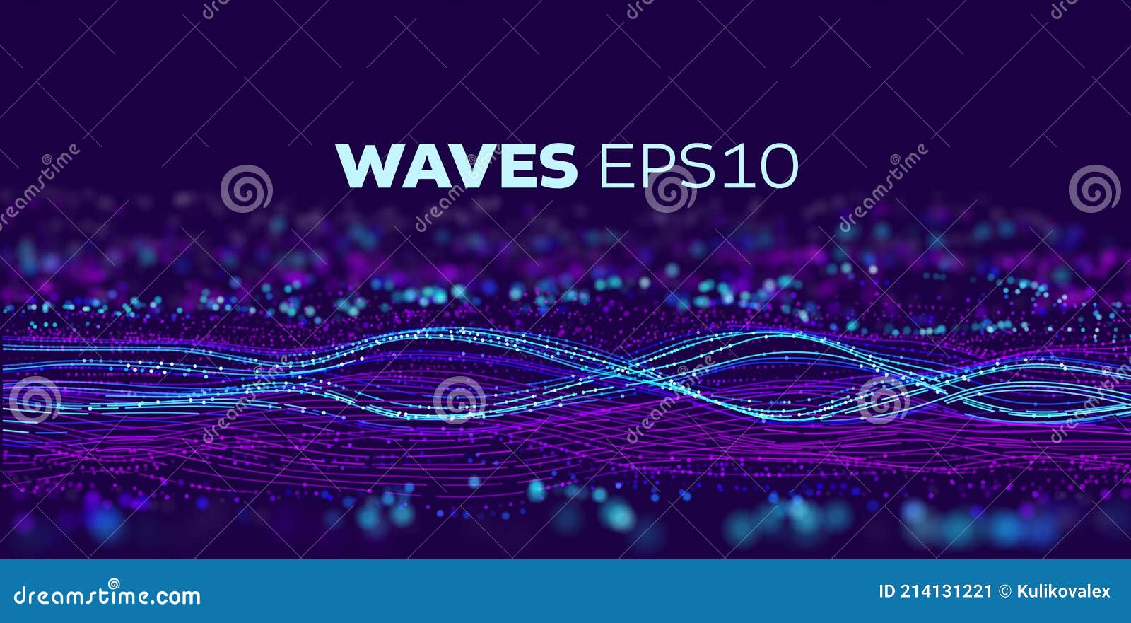 Sound Wave Tranfer Motion. Speed Particle Fast Data Flow. Futuristic ...