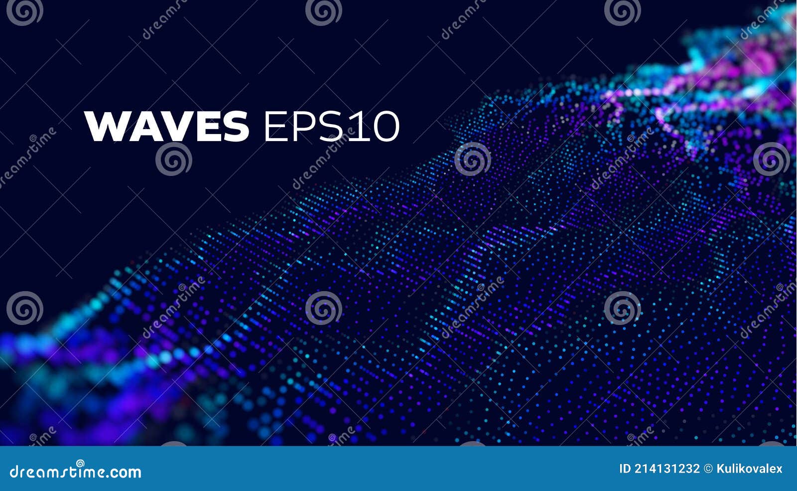 Sound Wave Tranfer Motion. Speed Particle Fast Data Flow. Futuristic ...