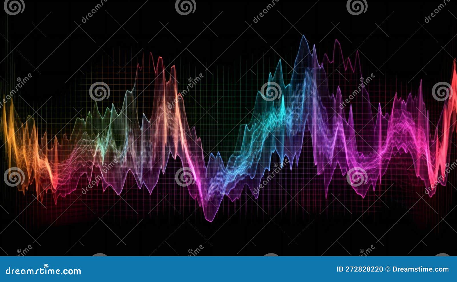 Sound Wave Transmission, Creative Digital Illustration, Abstract ...