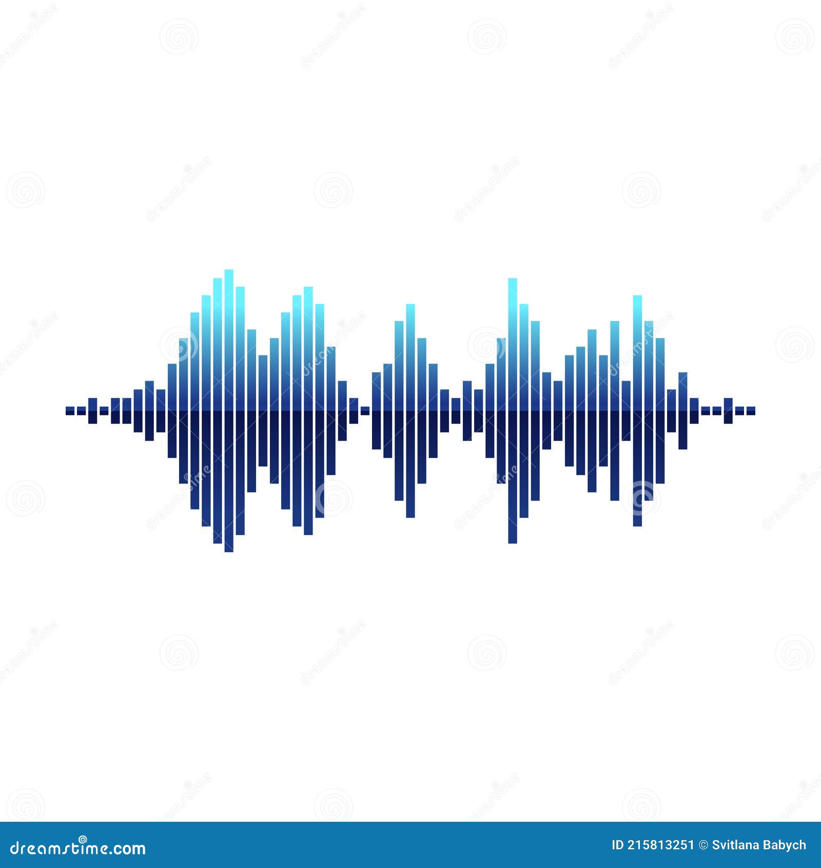 Sound Wave Vector Cartoon Icon. Vector Illustration Sound Wave on White ...