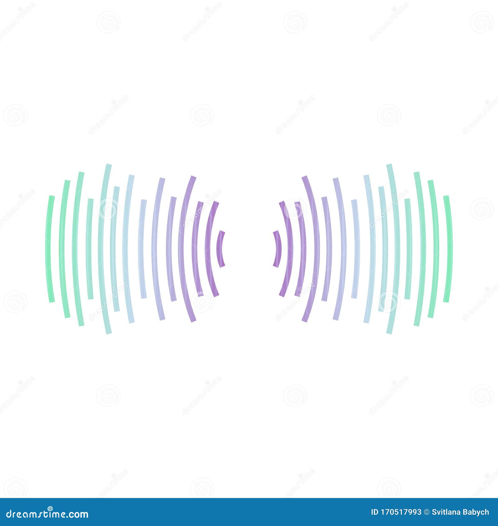 Sound of Wave Vector Icon.Cartoon Vector Icon Isolated on White ...