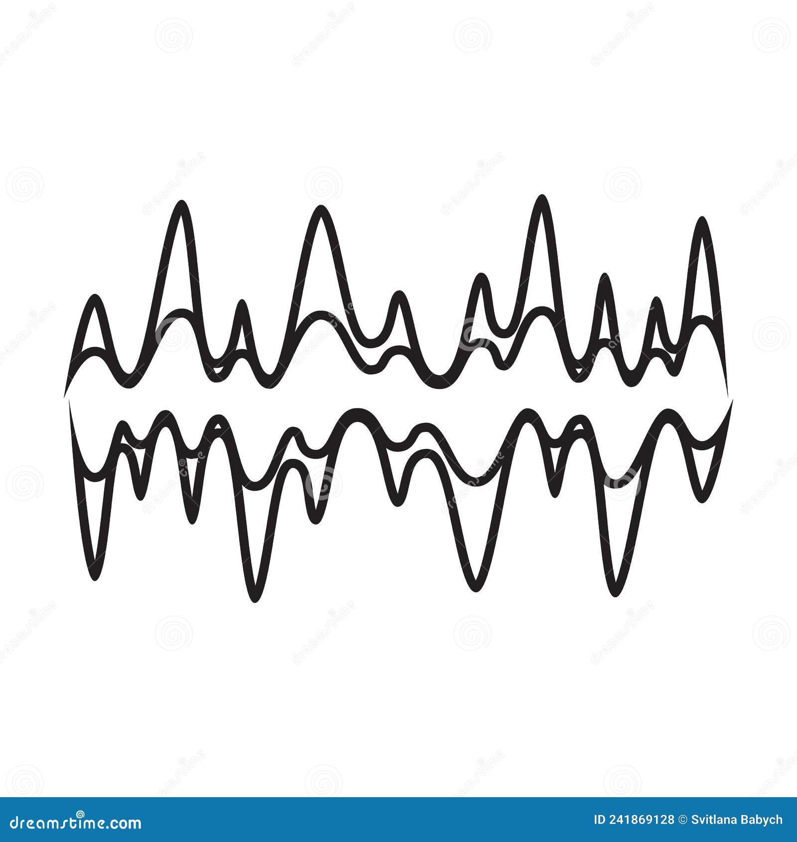 Sound of Wave Vector Icon.Outline Vector Icon Isolated on White ...