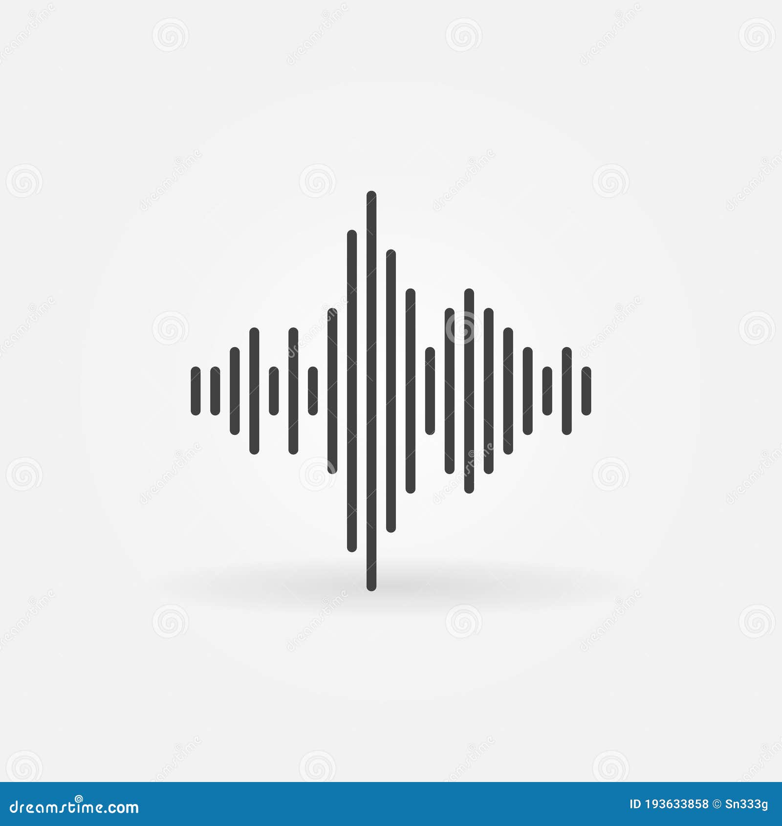 Sound Wave Vector Thin Line Concept Minimal Icon Stock Vector ...