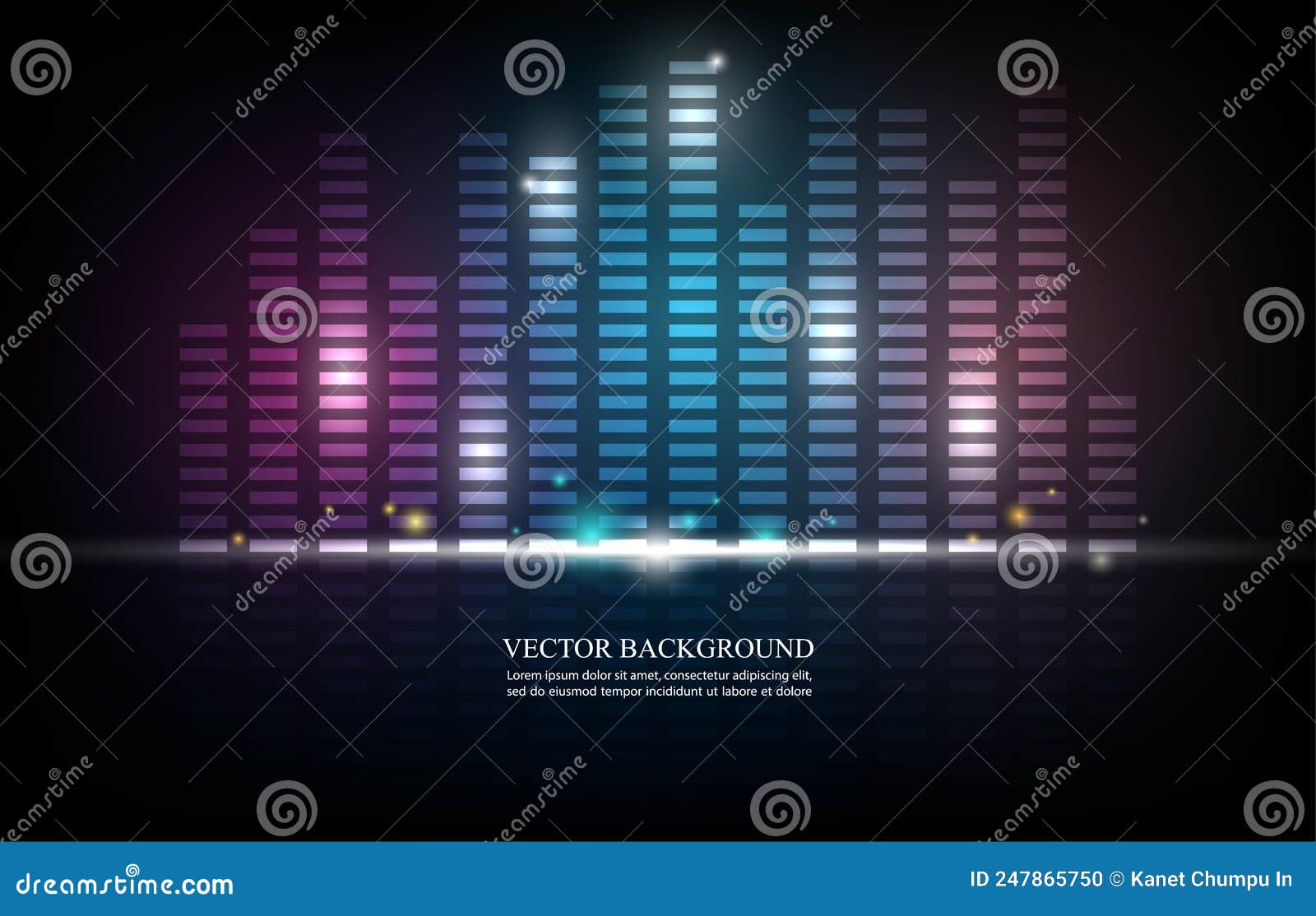 Sound Wave Vector Voice Technology Background Editorial Image ...