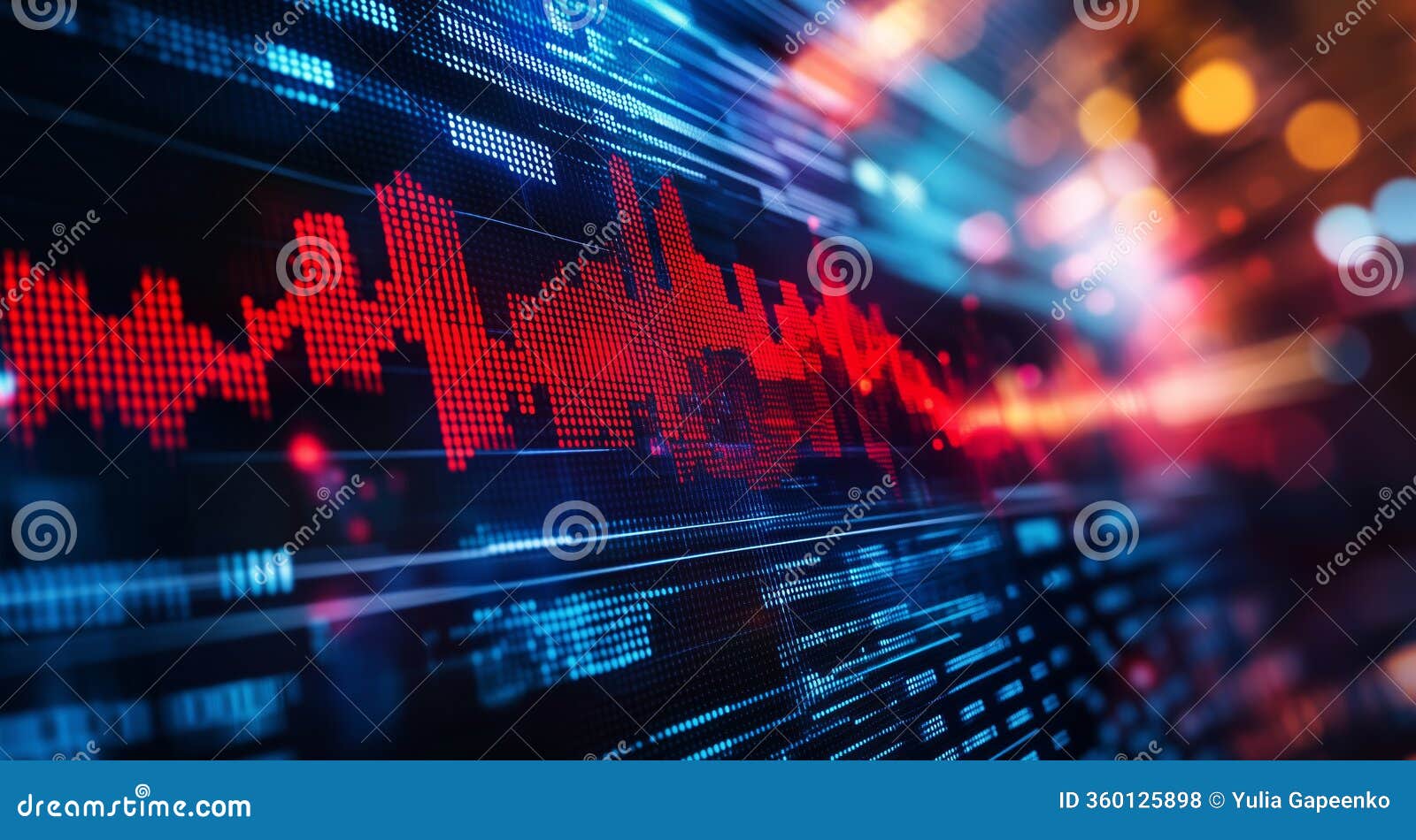 Sound Wave Visualization in a Digital Format with Vibrant Colors and ...