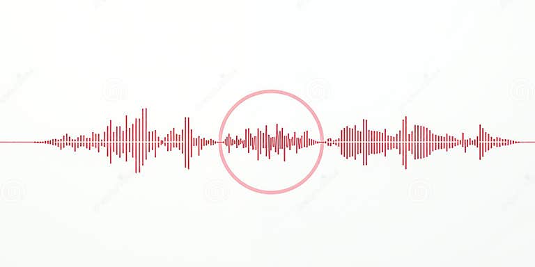 Sound Wave Visualization in Red Tones for Audio Analysis and ...