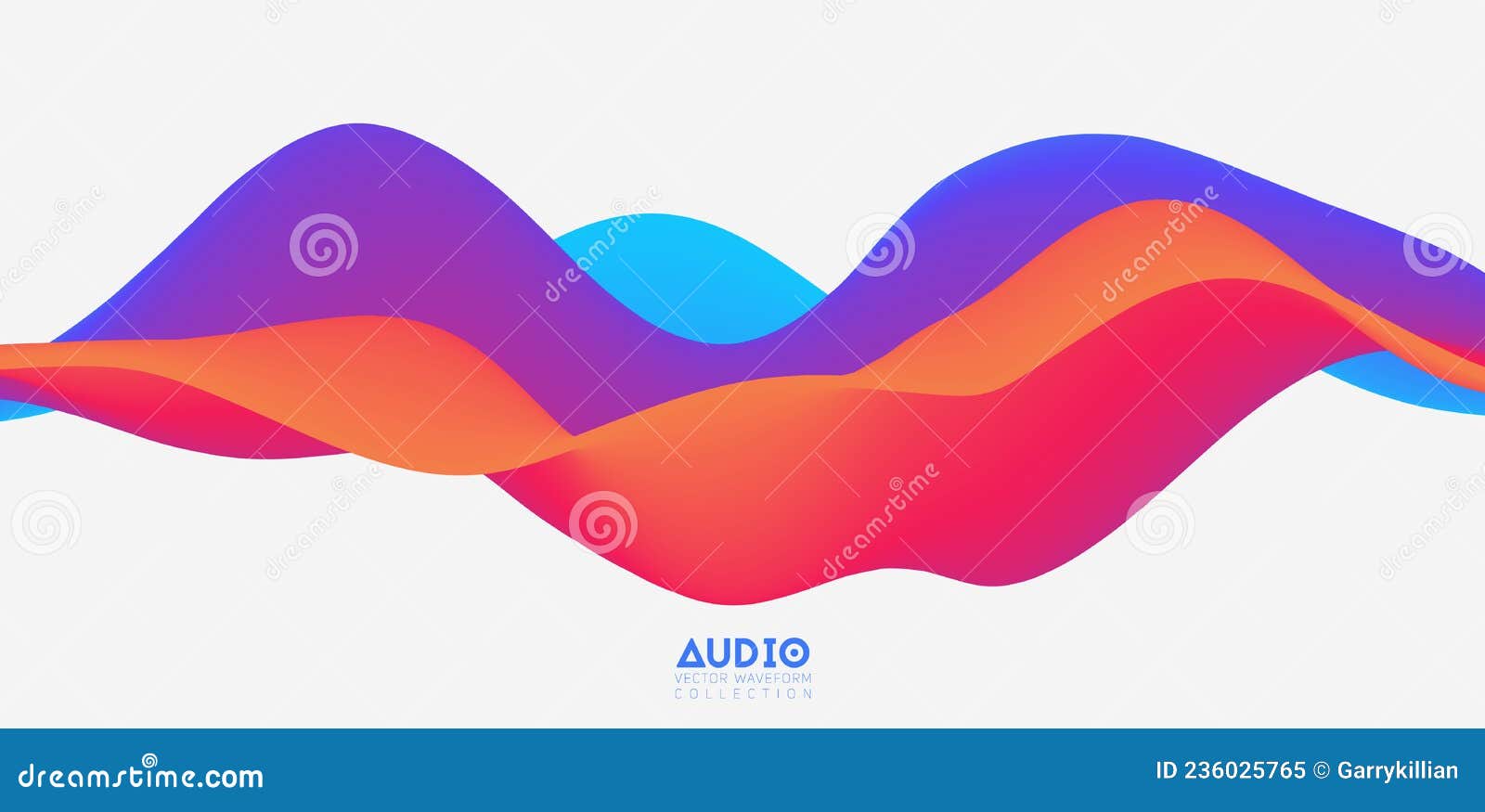 Sound Wave Visualiztion. 3D Colorful Solid Waveform. Voice Sample ...