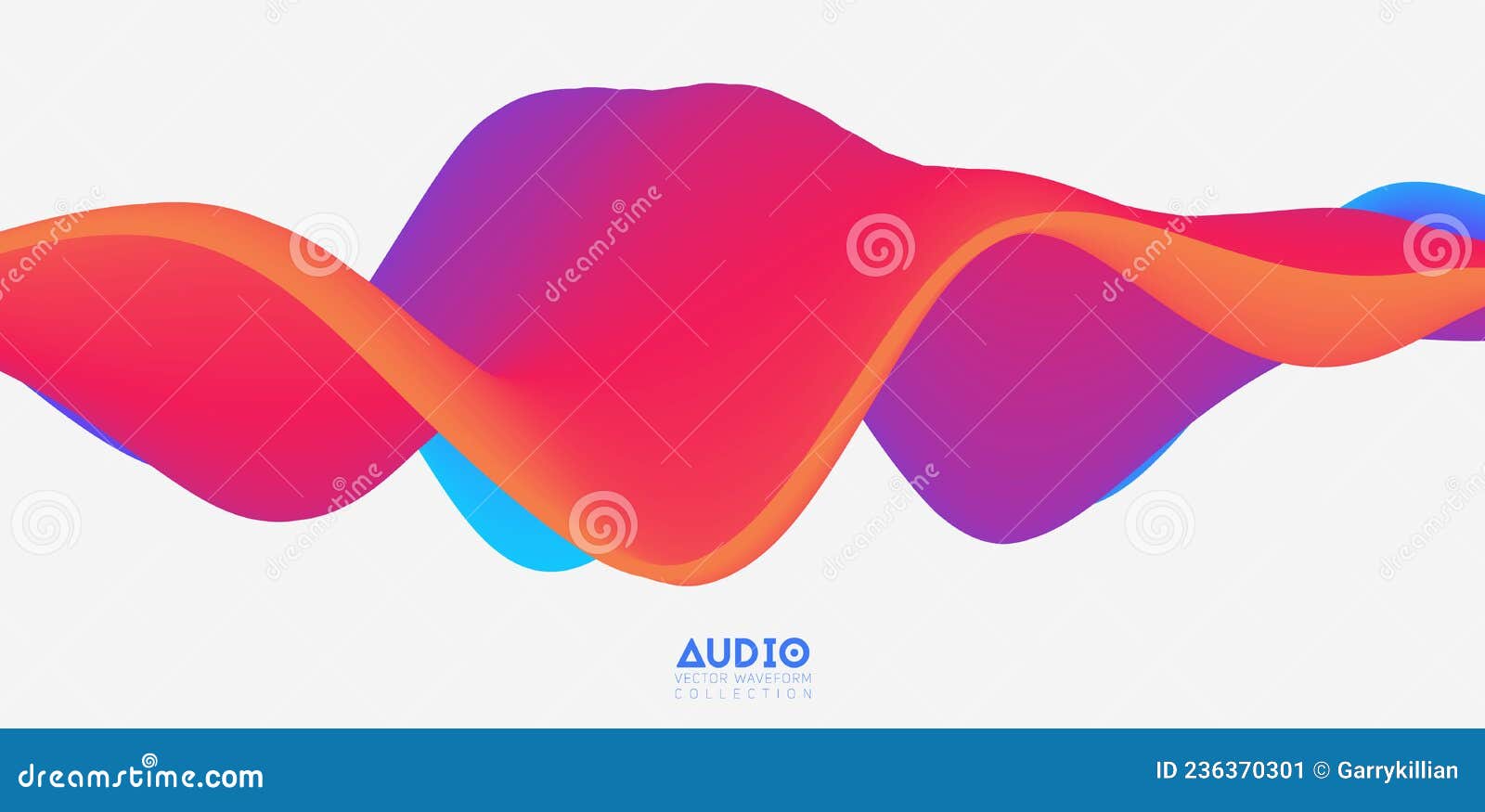 Sound Wave Visualiztion. 3D Colorful Solid Waveform. Voice Sample ...
