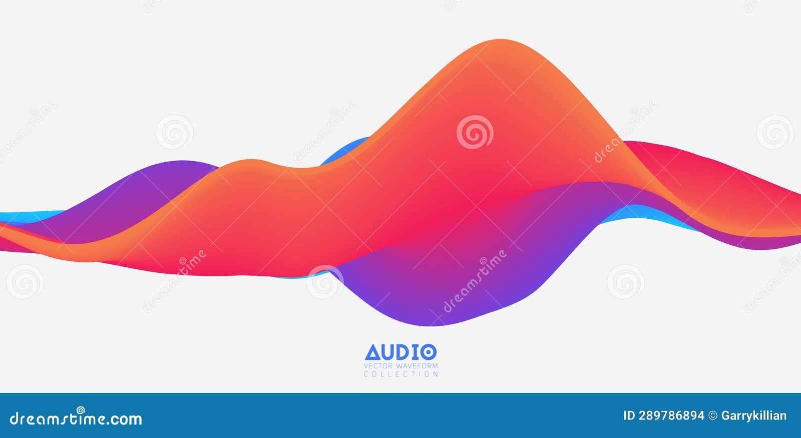 Sound Wave Visualiztion. 3D Colorful Solid Waveform. Voice Sample ...