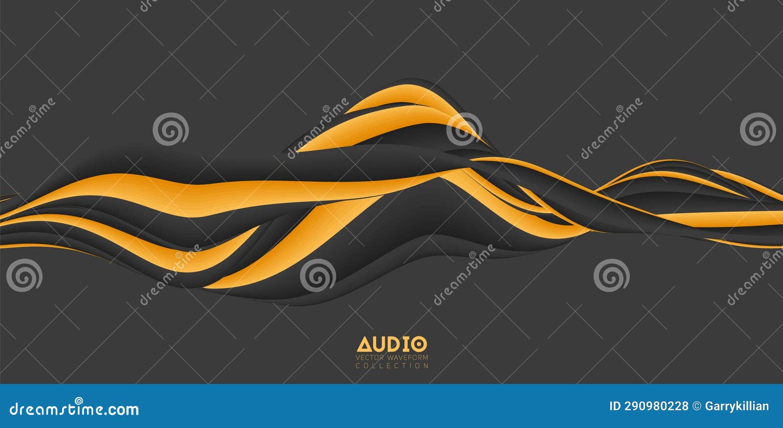 Sound Wave Visualiztion. 3D Solid Waveform. Voice Sample Pattern. Stock ...