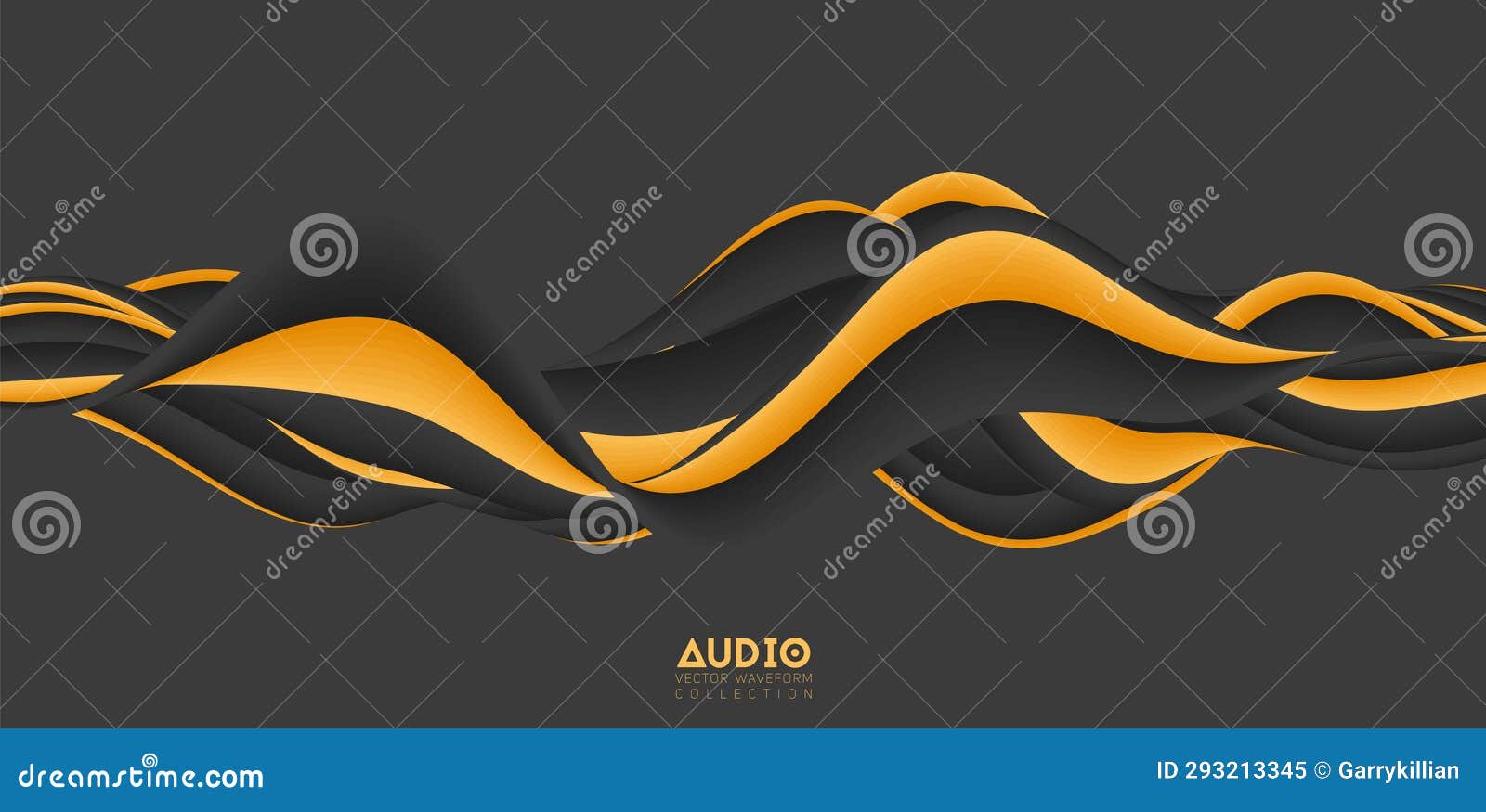 Sound Wave Visualiztion. 3D Solid Waveform. Voice Sample Pattern. Stock ...