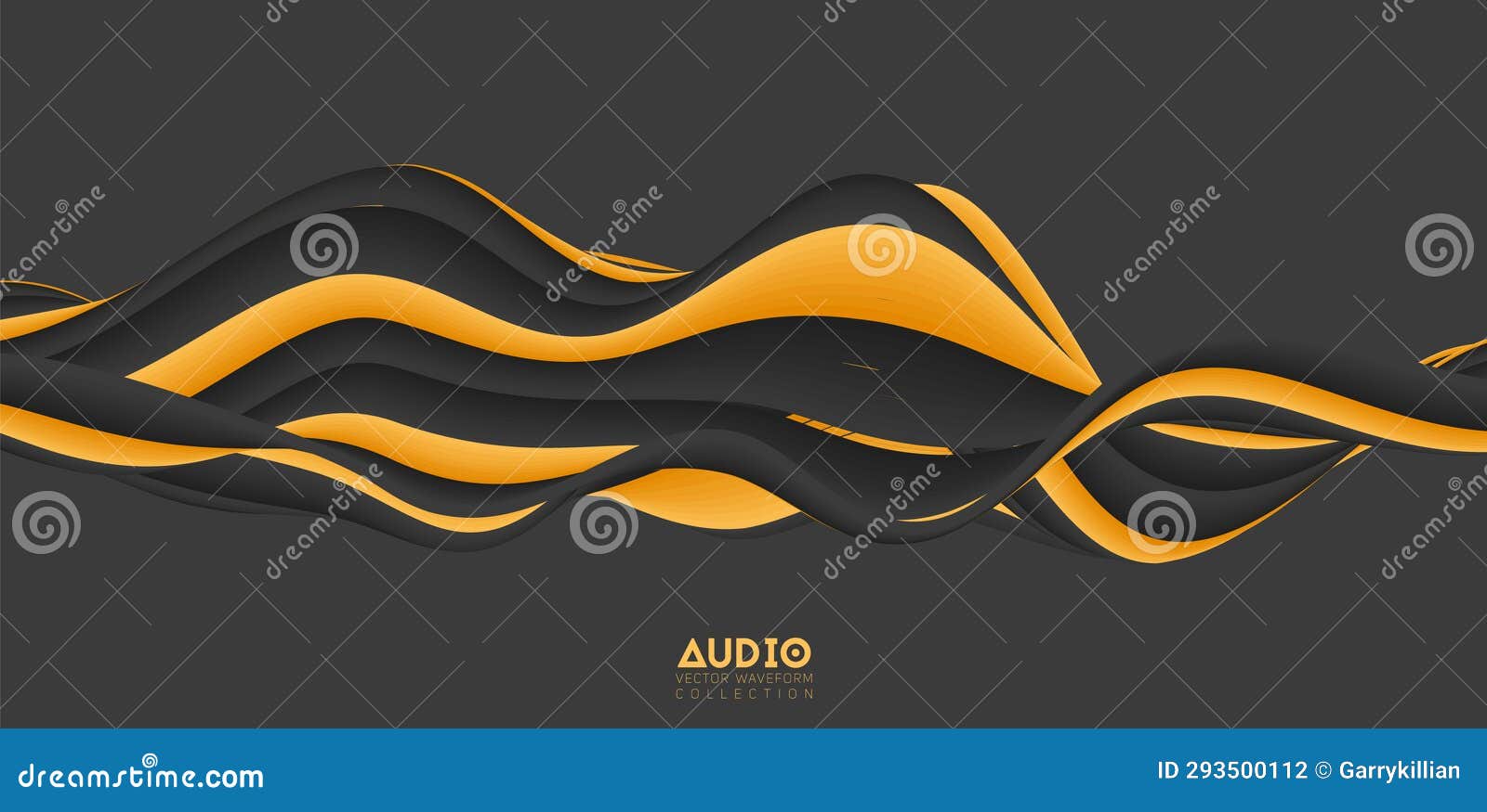 Sound Wave Visualiztion. 3D Solid Waveform. Voice Sample Pattern. Stock ...