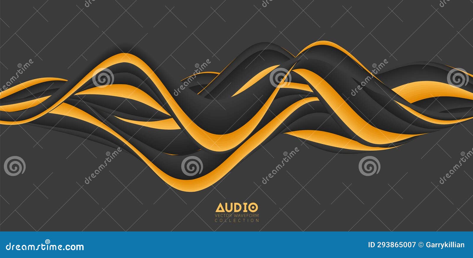 Sound Wave Visualiztion. 3D Solid Waveform. Voice Sample Pattern. Stock ...